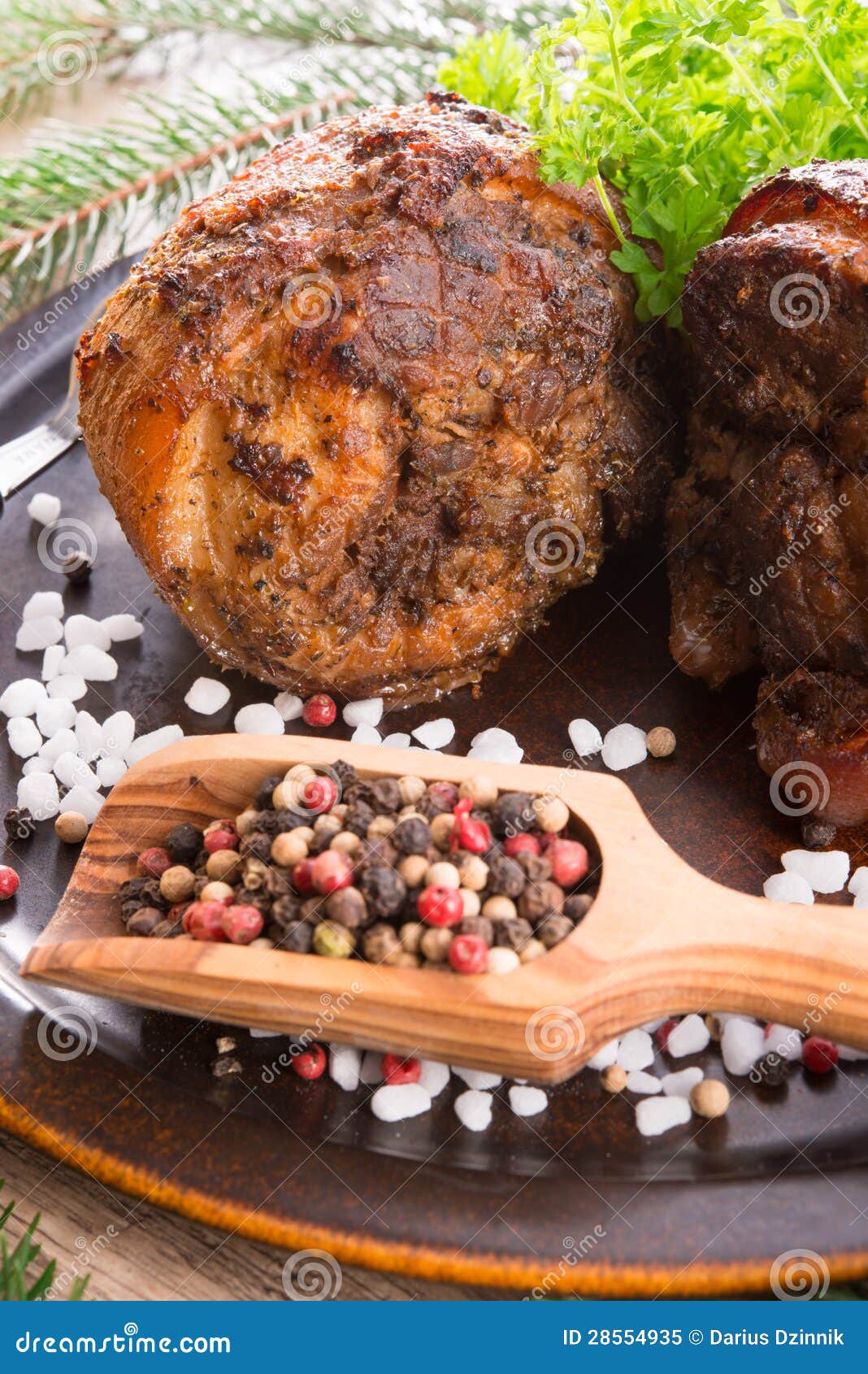 Pickled ham hock stock image. Image of plate, lunch, bone - 28554935