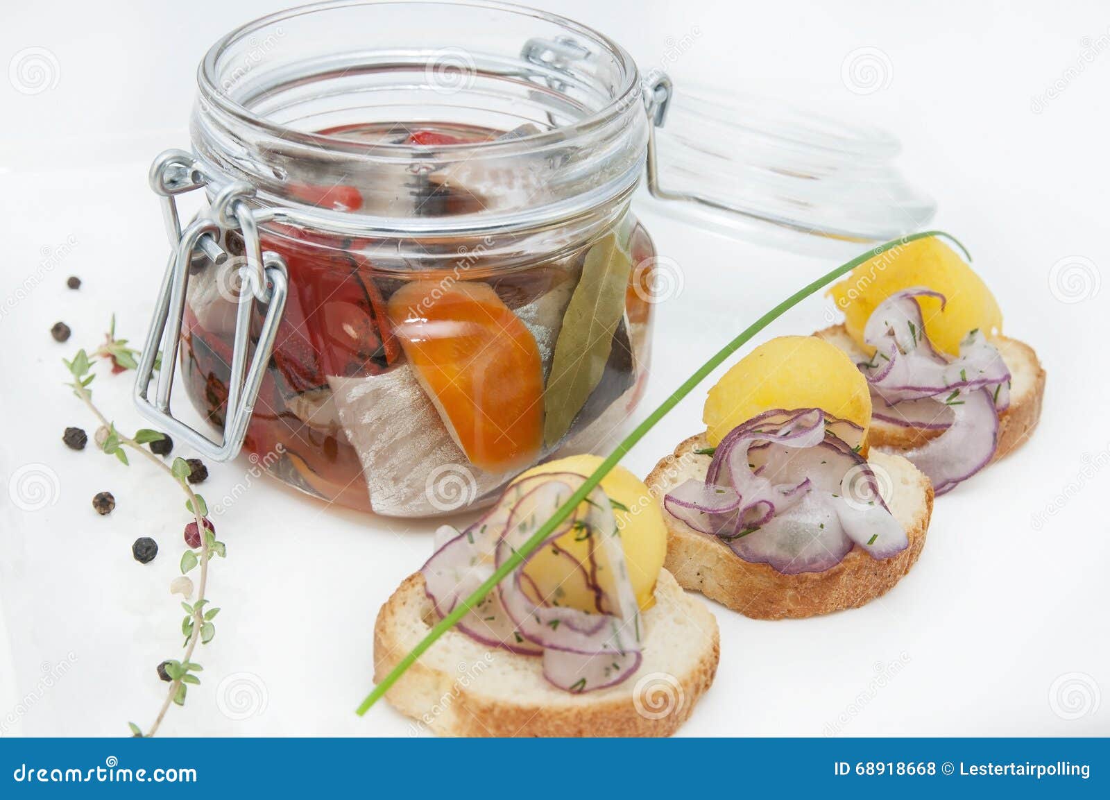 Pickled herring stock photo. Image of dish, herring, delicacy - 68918668
