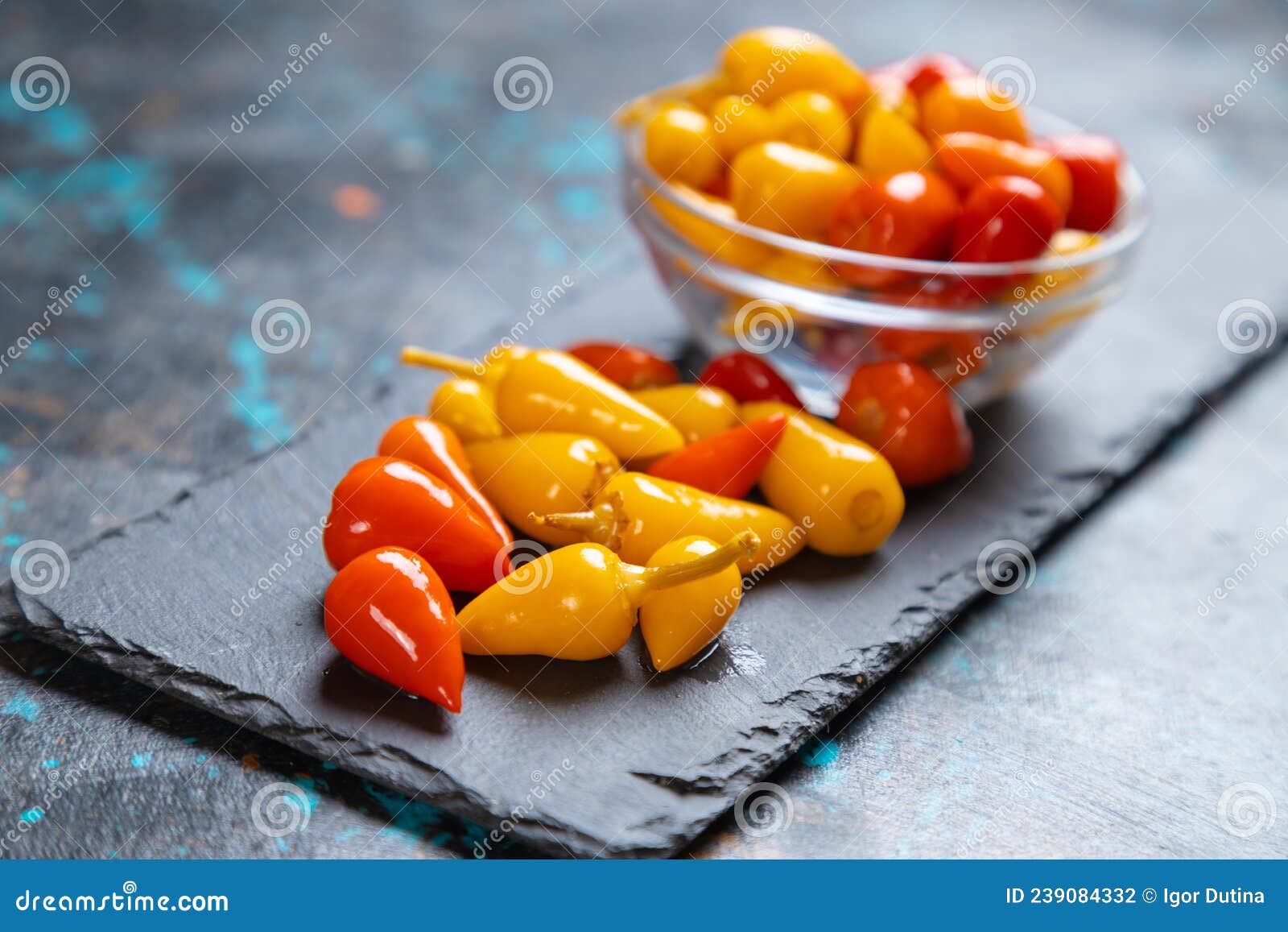 Pickled hot chili peppers stock photo. Image of chili - 239084332