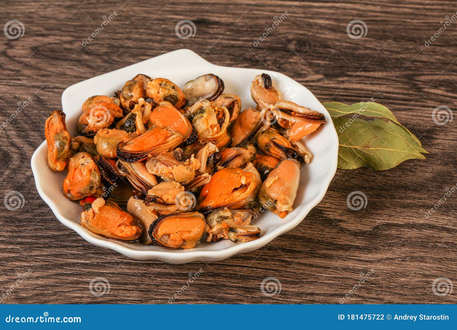Pickled Mussels in the Bowl Stock Photo - Image of starter, delicious ...