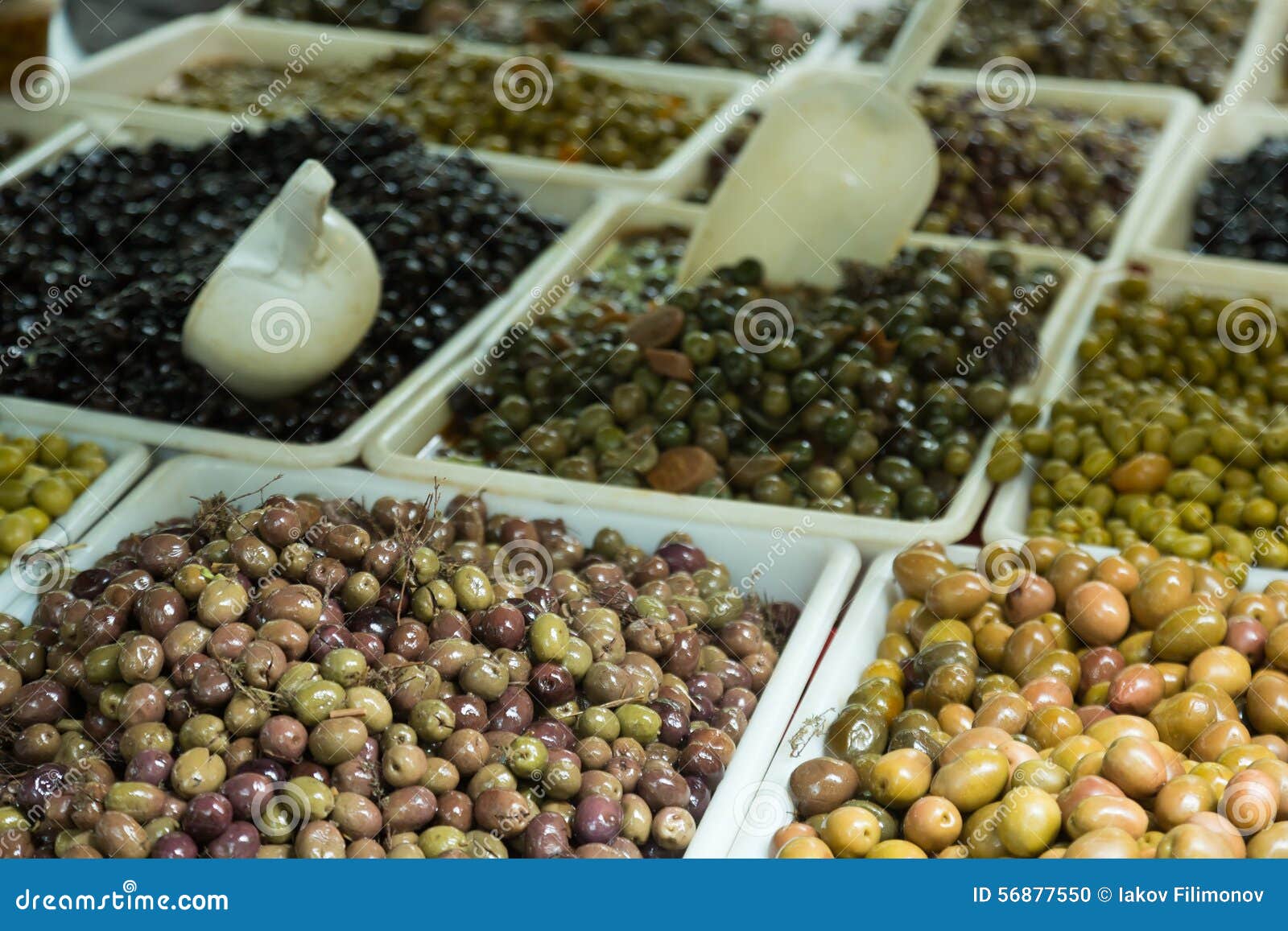 Pickled olives stock photo. Image of greek, market, bottles - 56877550