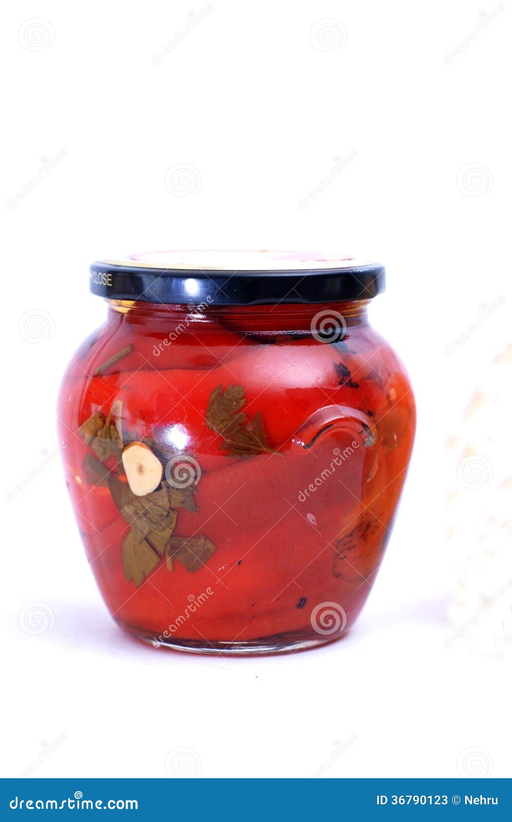 Pickled paprika stock image. Image of glass, paprika - 36790123
