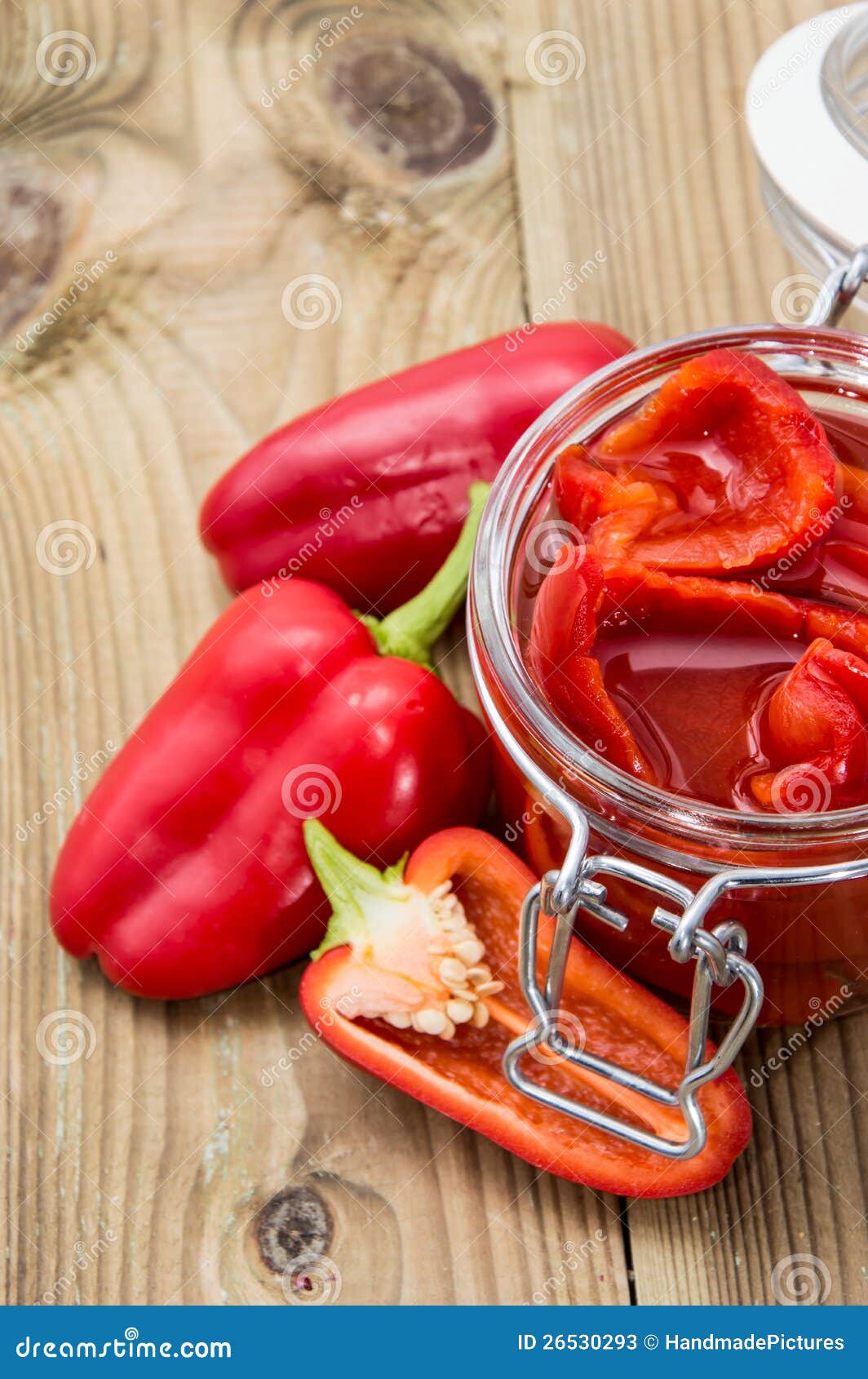 Pickled Paprikas in a Glass Stock Image - Image of agriculture, pepper ...