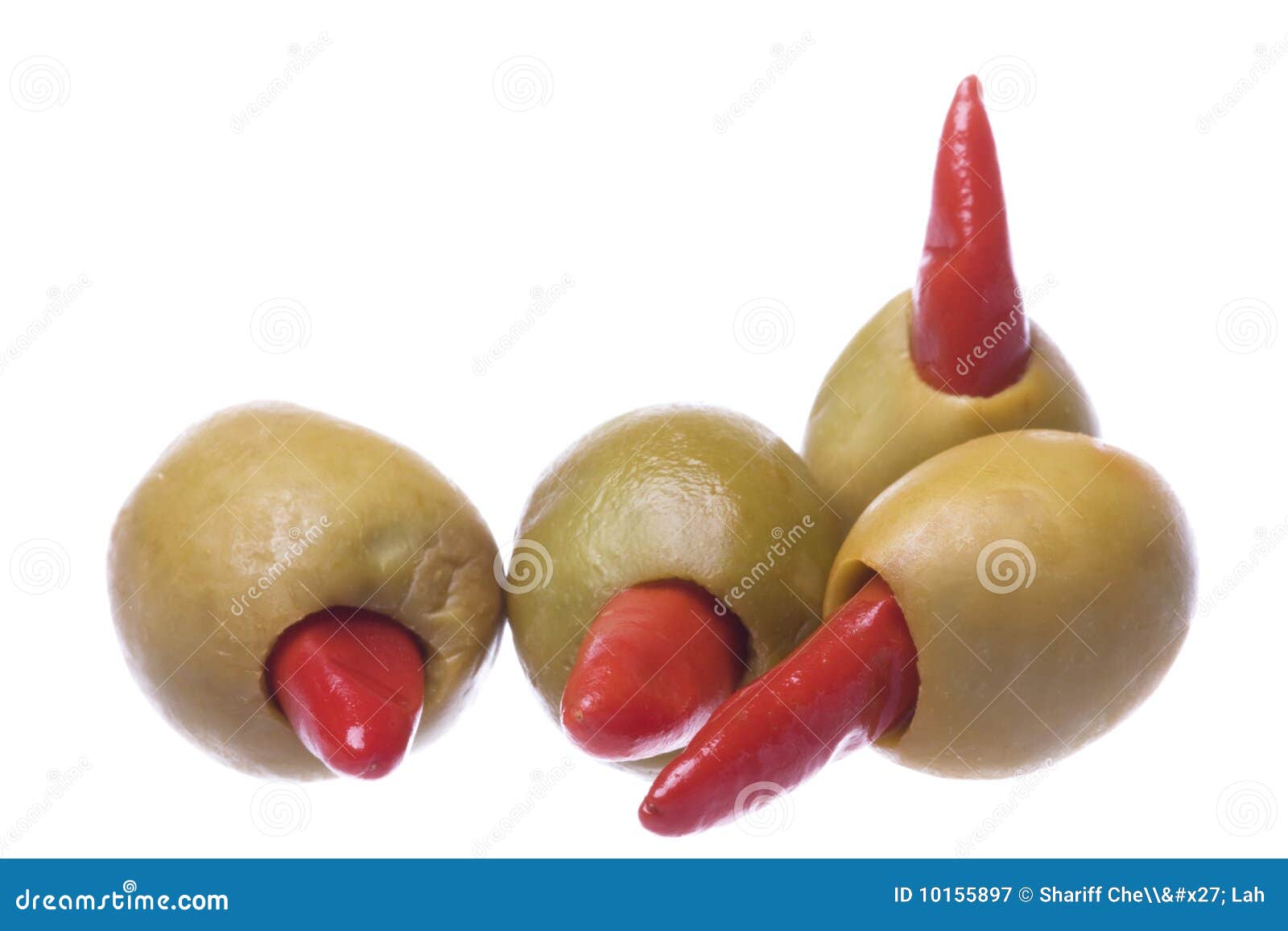 Pickled Pepper Olives Isolated Stock Image - Image of chilli, olive ...