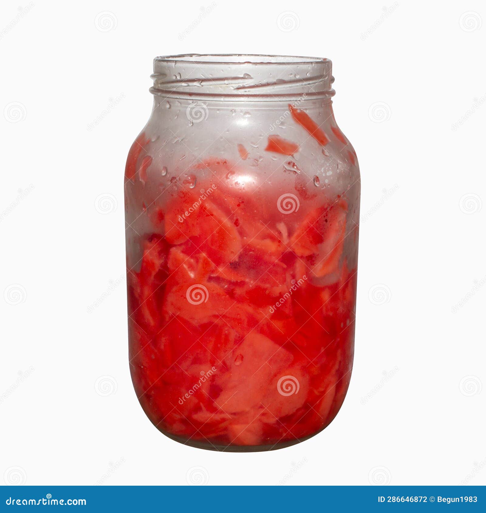Pickled Pink Ginger in a Jar.Pickled Ginger with Vinegar and Sugar ...