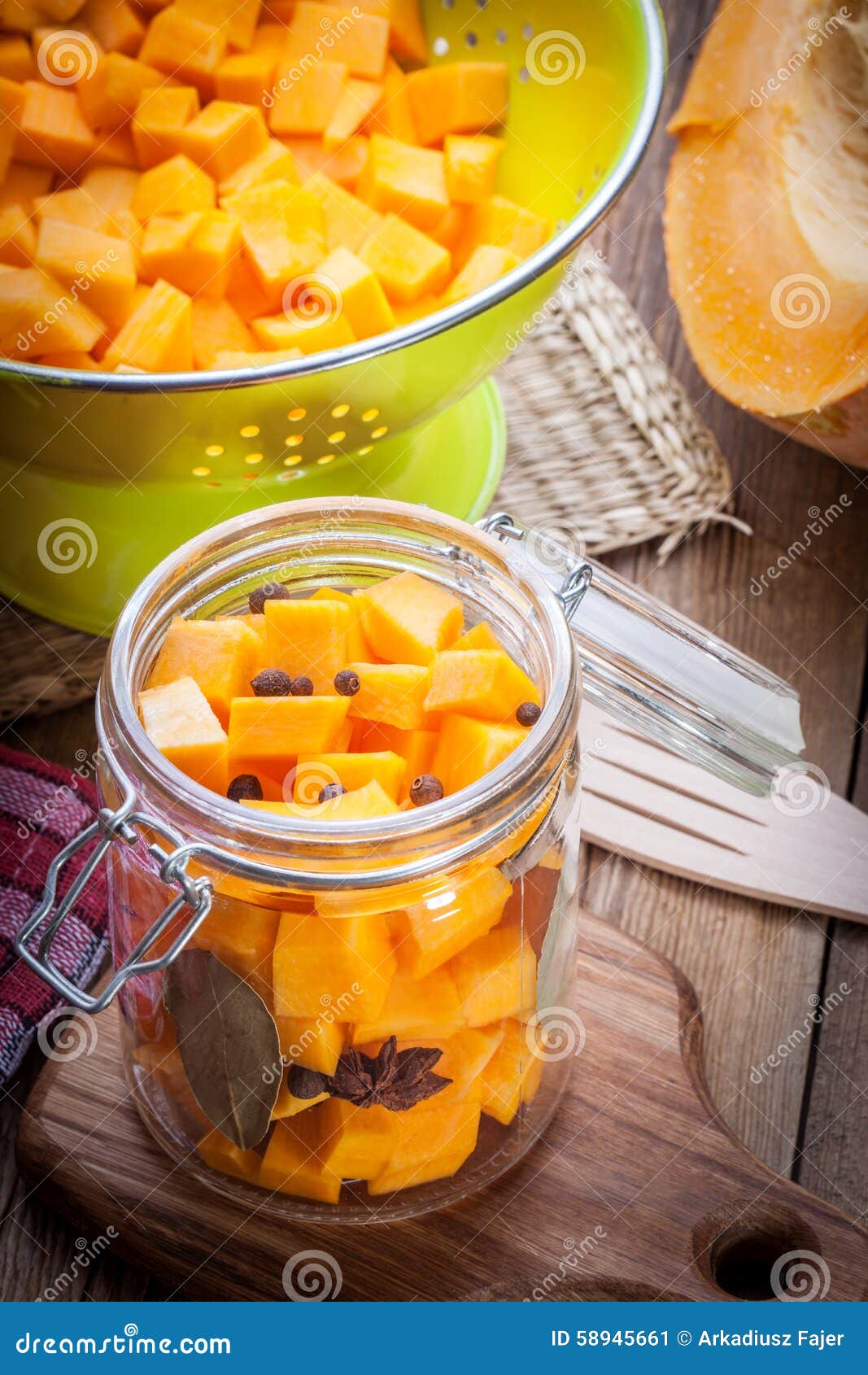 Pickled pumpkin. stock image. Image of recipe, pickles - 58945661