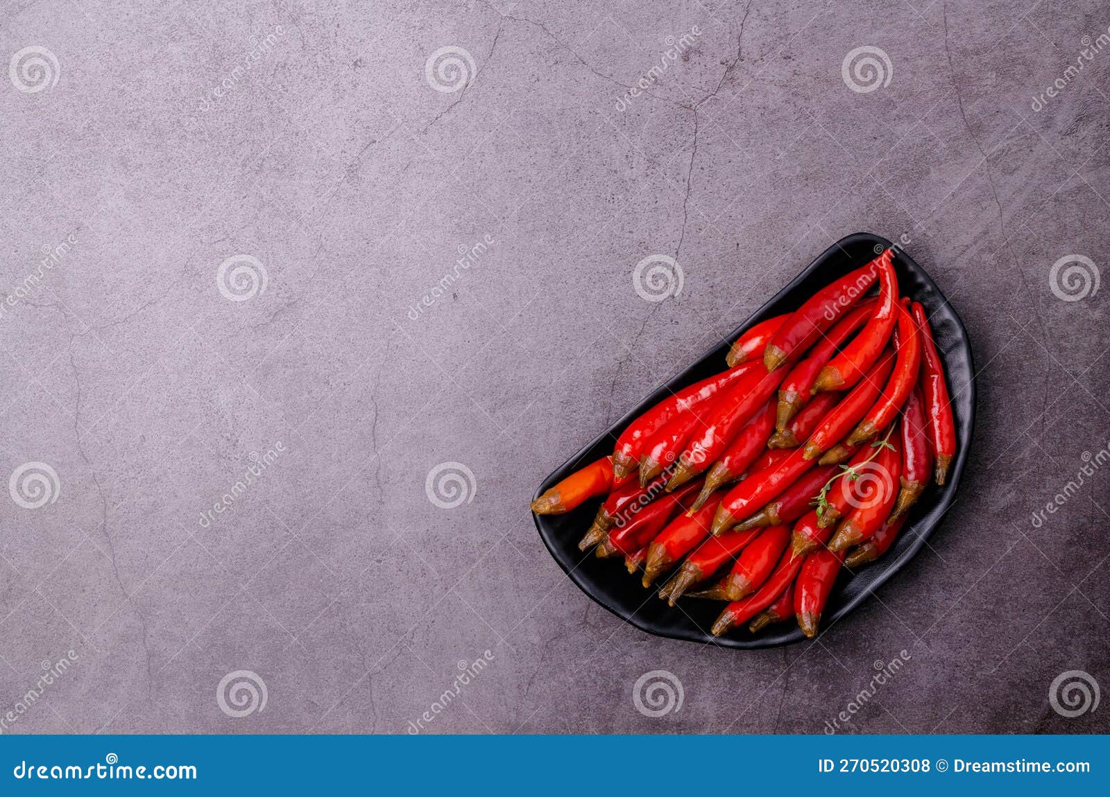 Pickled red hot peppers stock photo. Image of plate - 270520308