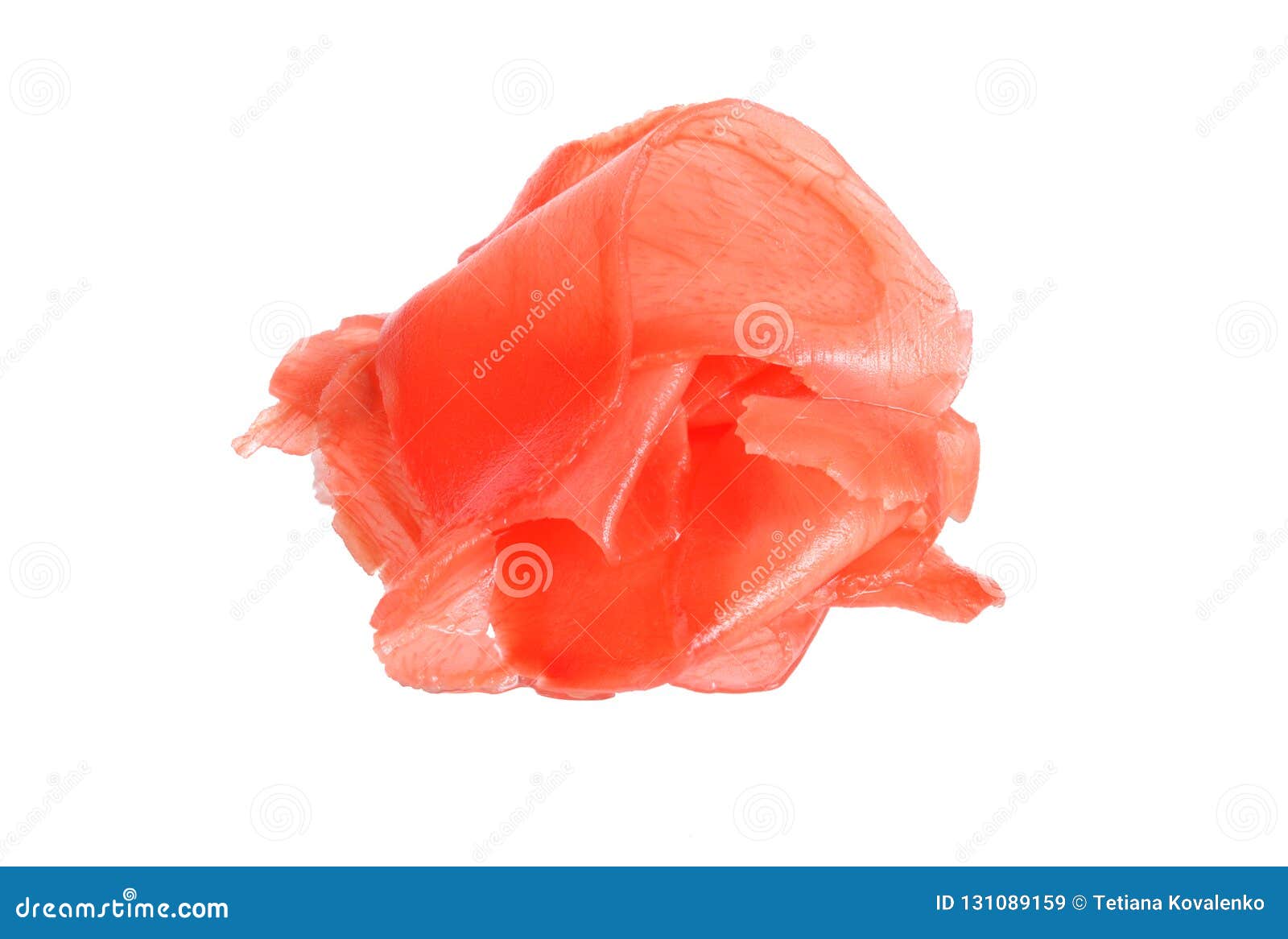 Pickled Sliced Ginger Isolated On White Background. Stock Photography ...