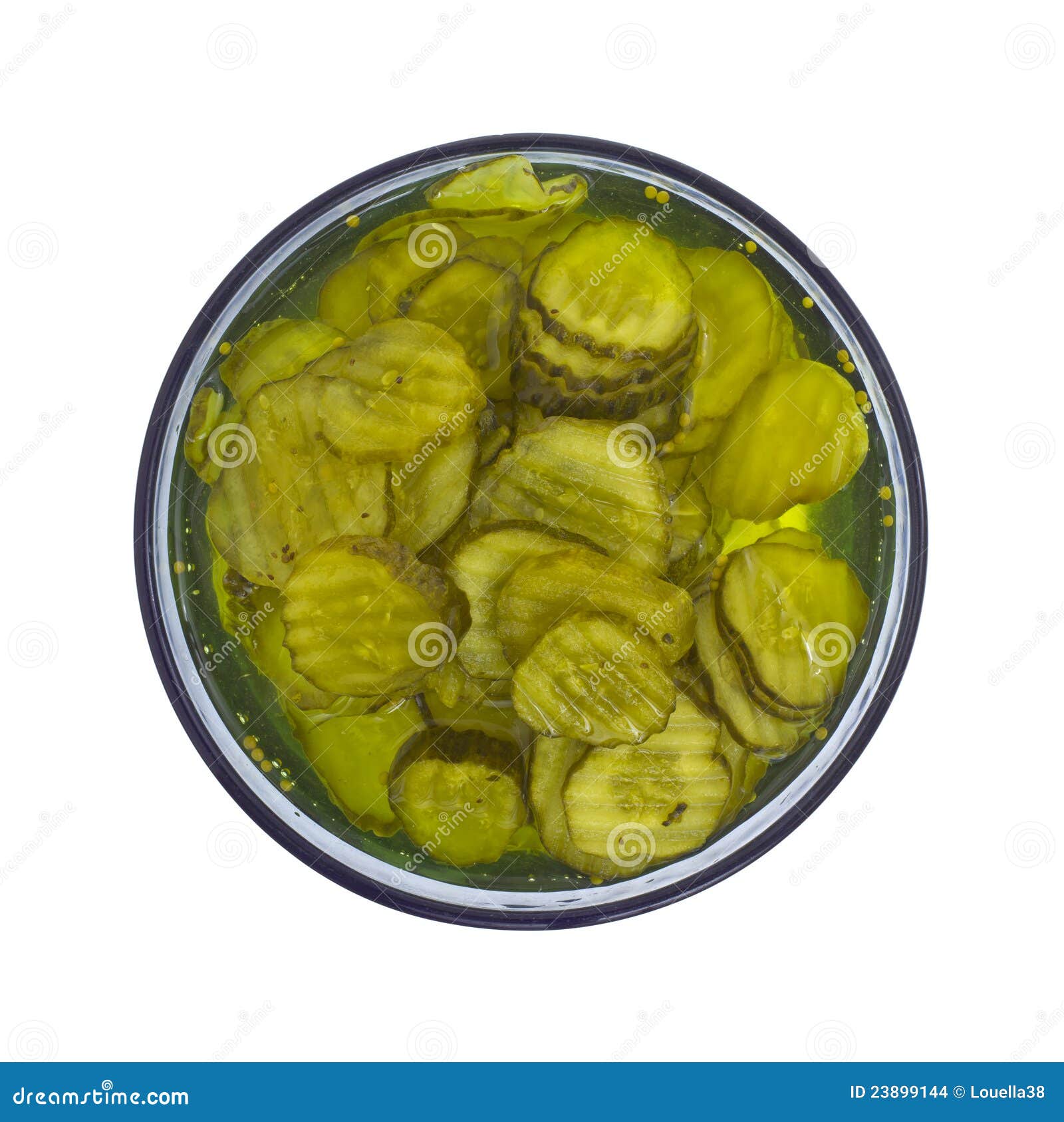 Pickles in Bowl Top View stock photo. Image of product - 23899144