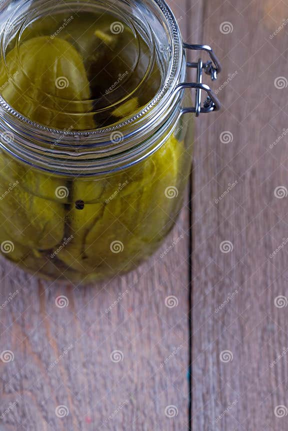 Pickles in can stock image. Image of homemade, canned - 60170639