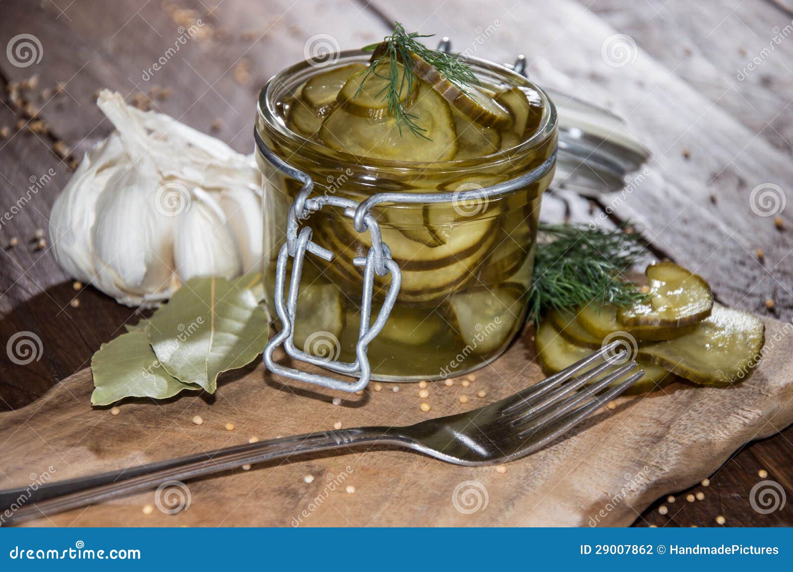 Pickles in a glass stock photo. Image of dill, preserved - 29007862