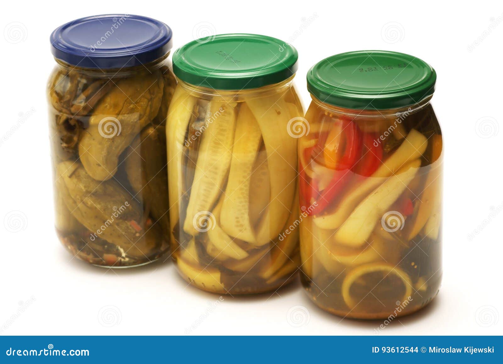 Pickles in a Jar on a White Background Stock Photo - Image of store ...