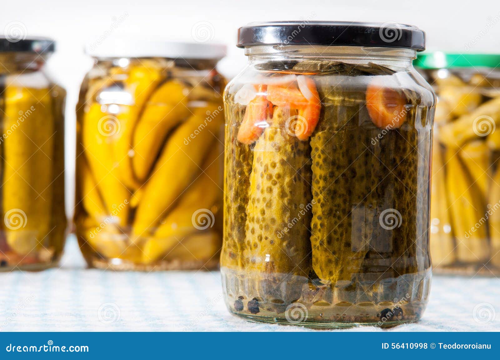 Pickles jars stock photo. Image of salty, sour, substance - 56410998