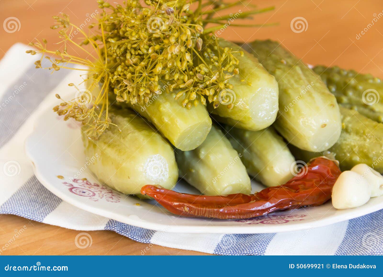 Pickles on a plate stock image. Image of table, pickled - 50699921