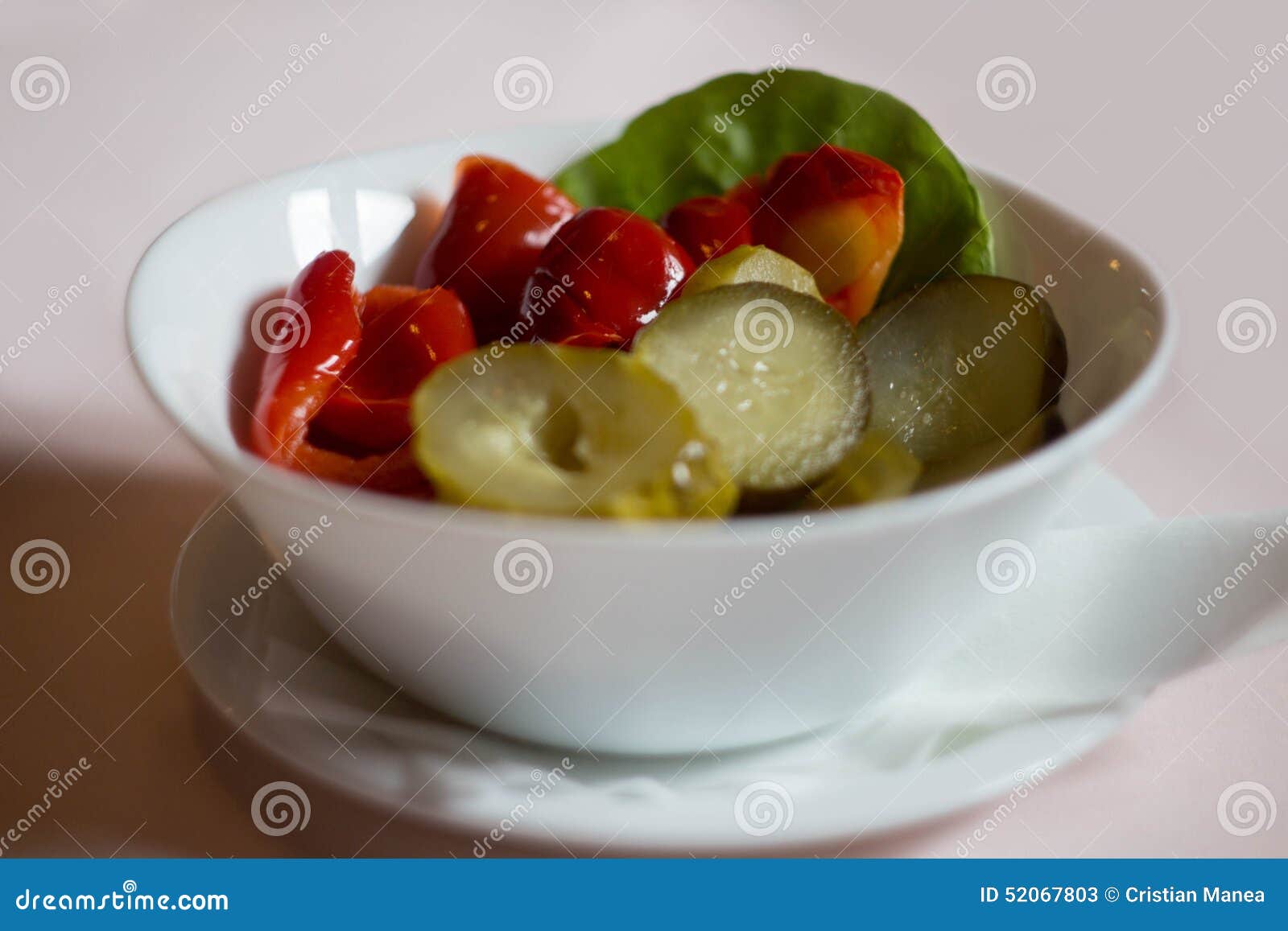 Pickles salad in a bowl stock image. Image of glass, home - 52067803