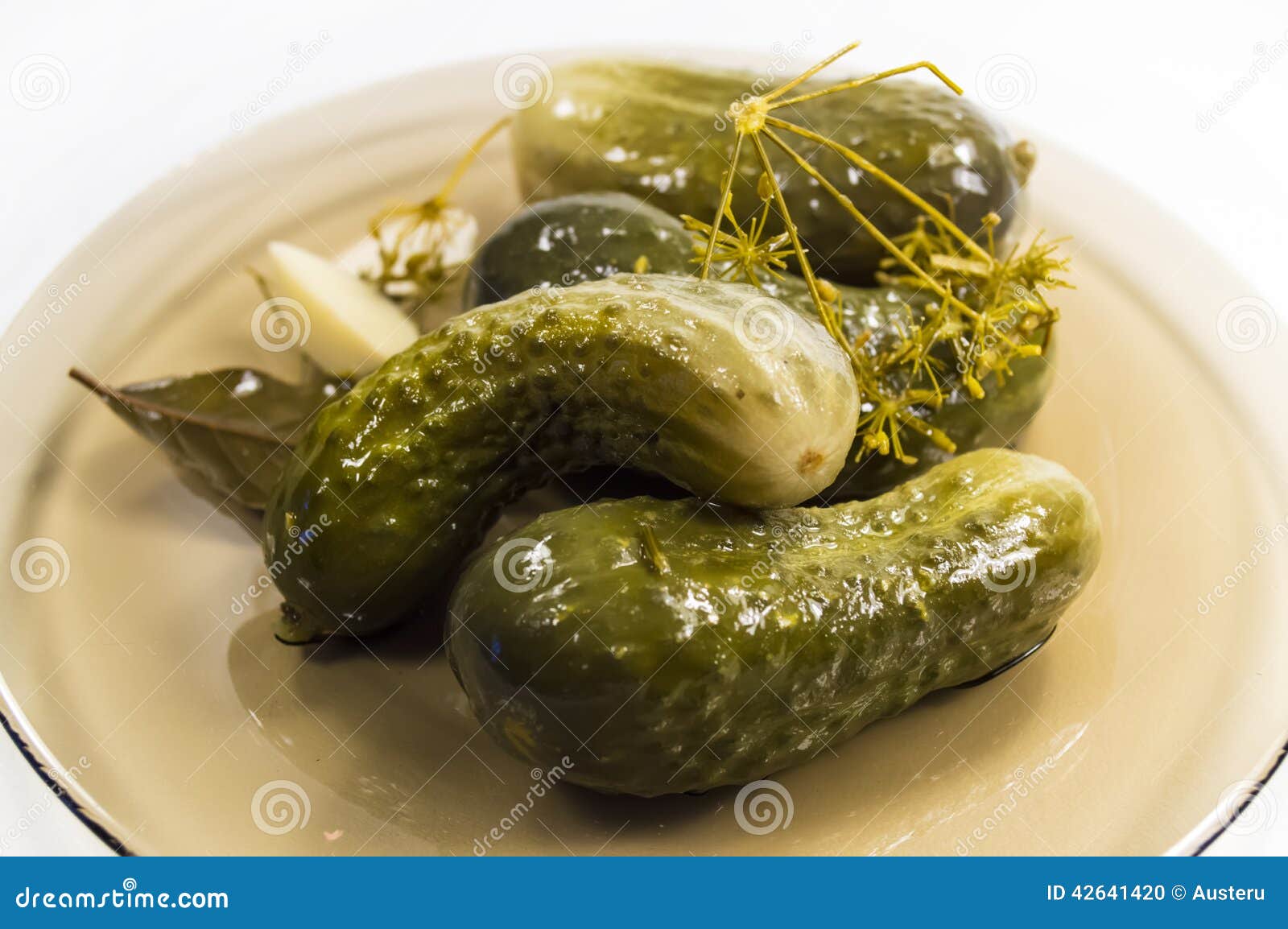 Pickles stock photo. Image of savory, green, plate, salty - 42641420