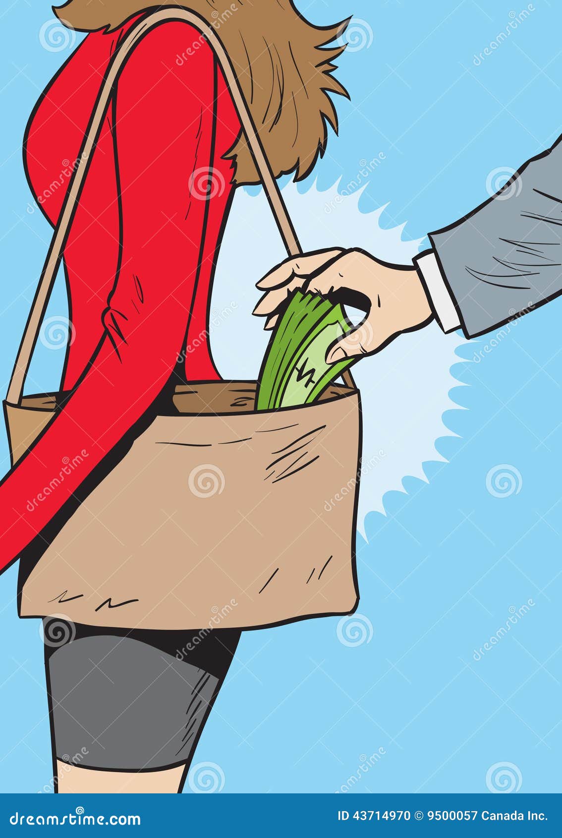 Pickpocket ilustración del vector. Ilustración de shapely - 43714970