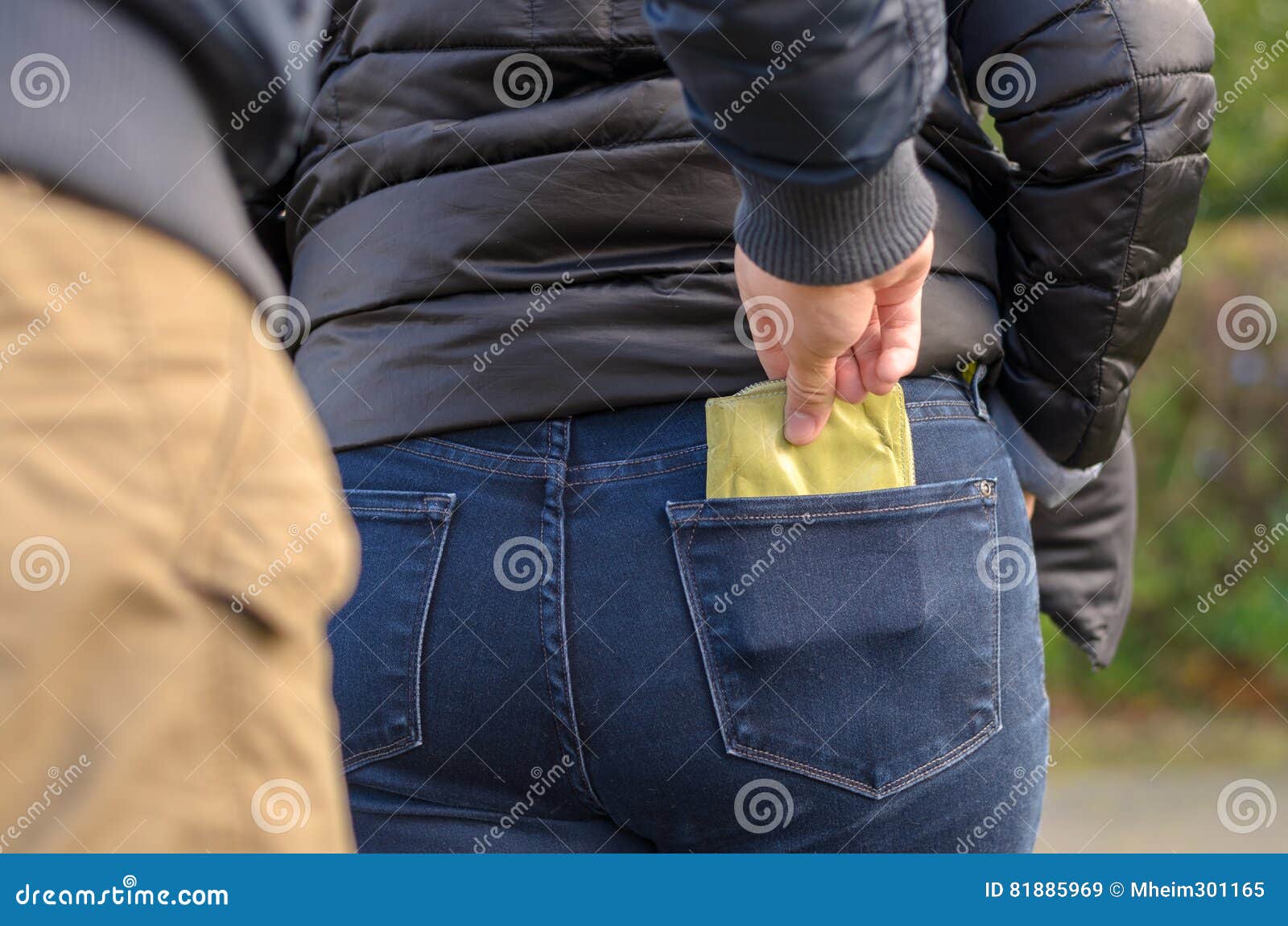 Pickpocket Stealing A Purse From A Woman Stock Image Image Of Thief