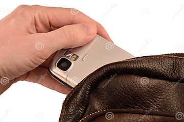 Pickpocketing of a Mobile Phone Stock Image - Image of theft, thievery ...