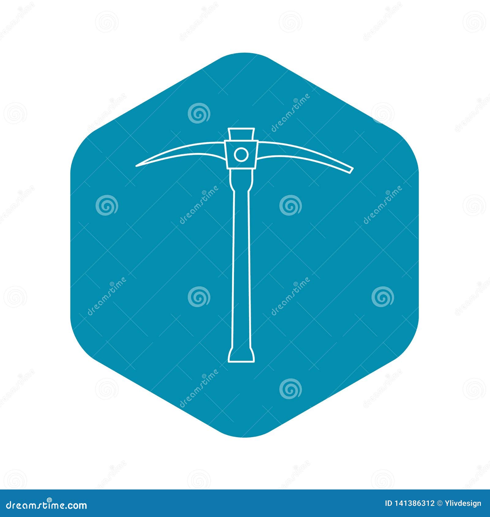 Picks icon, outline style stock vector. Illustration of gardener ...