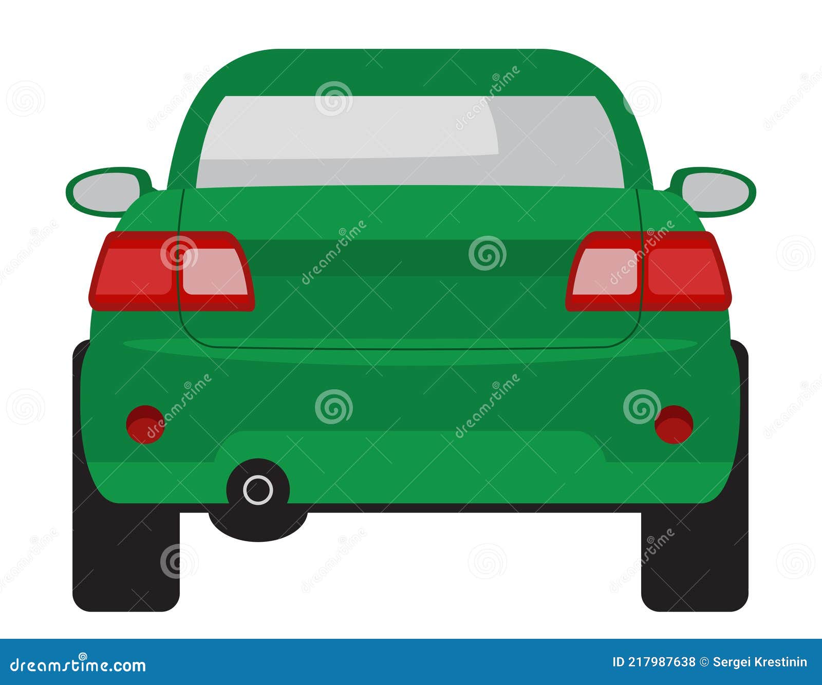 Pickup back view. stock vector. Illustration of auto - 217987638