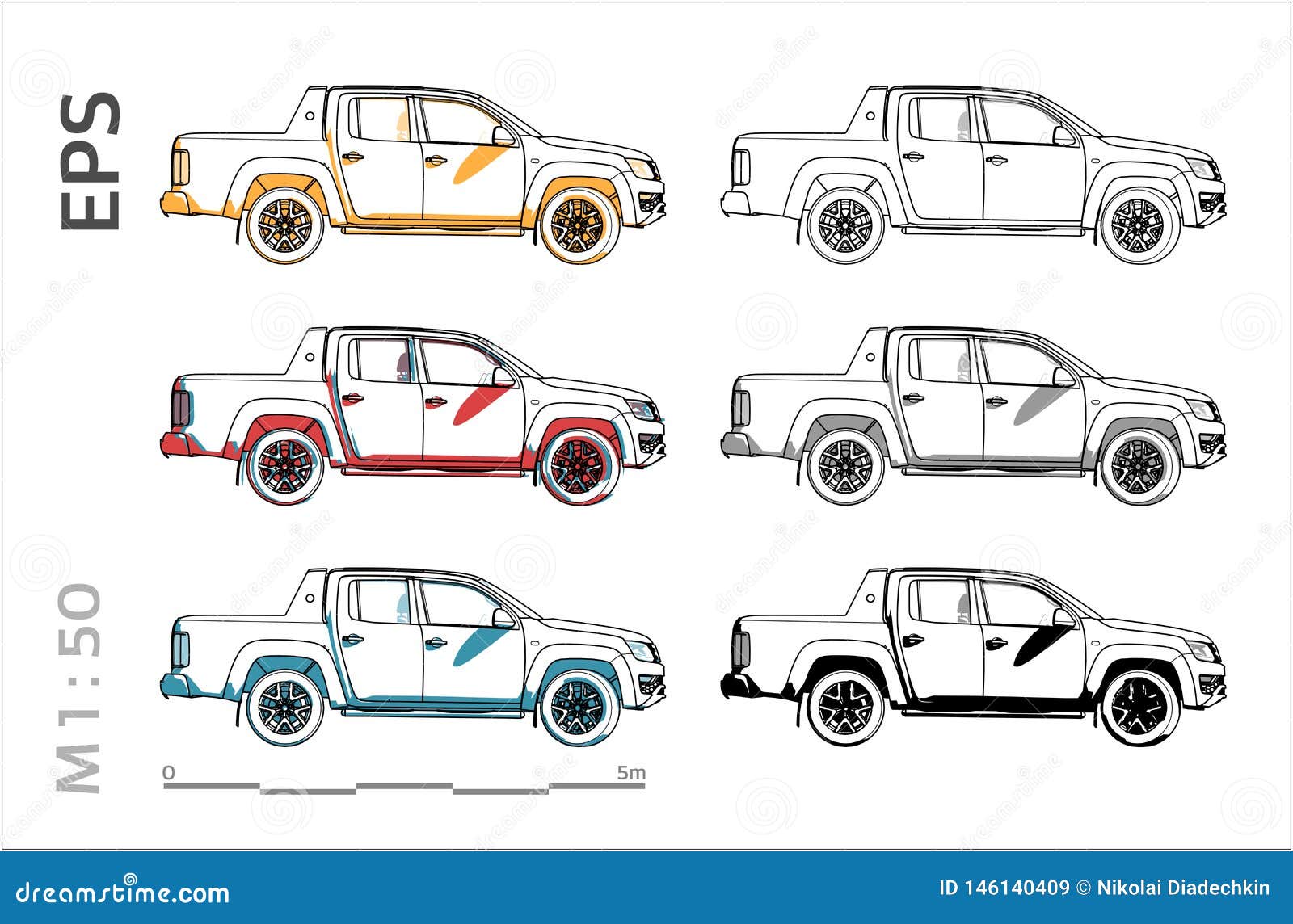 Car Left Side View Drawing
