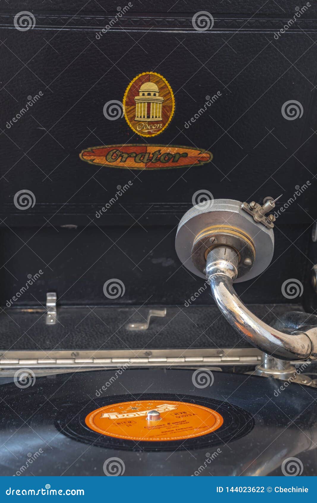 Pickup of a Gramophone from Germany in the Twenties with a Shellac Disc ...