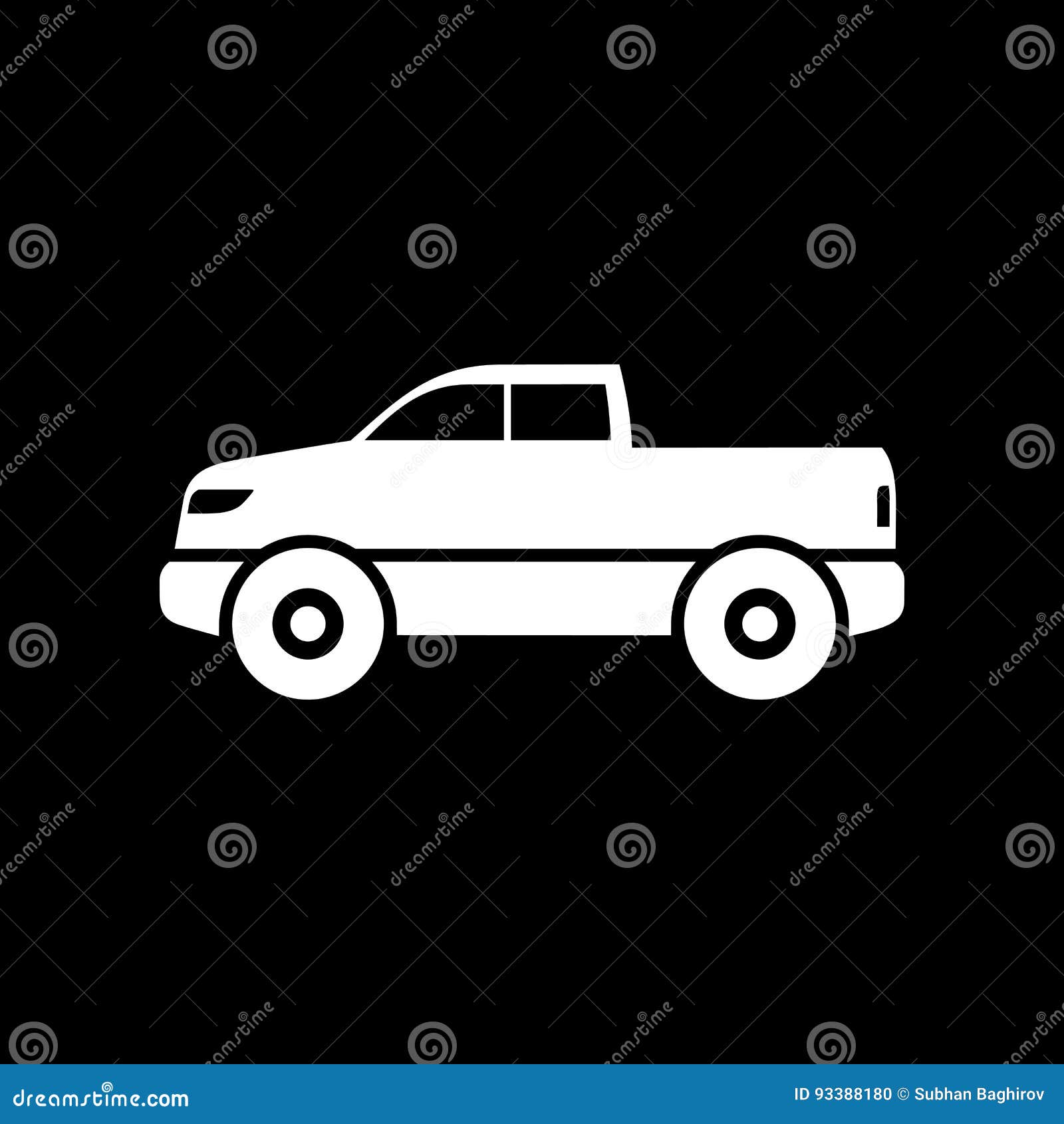 Pickup Icon Simple Flat Vector Illustration Stock Vector - Illustration ...