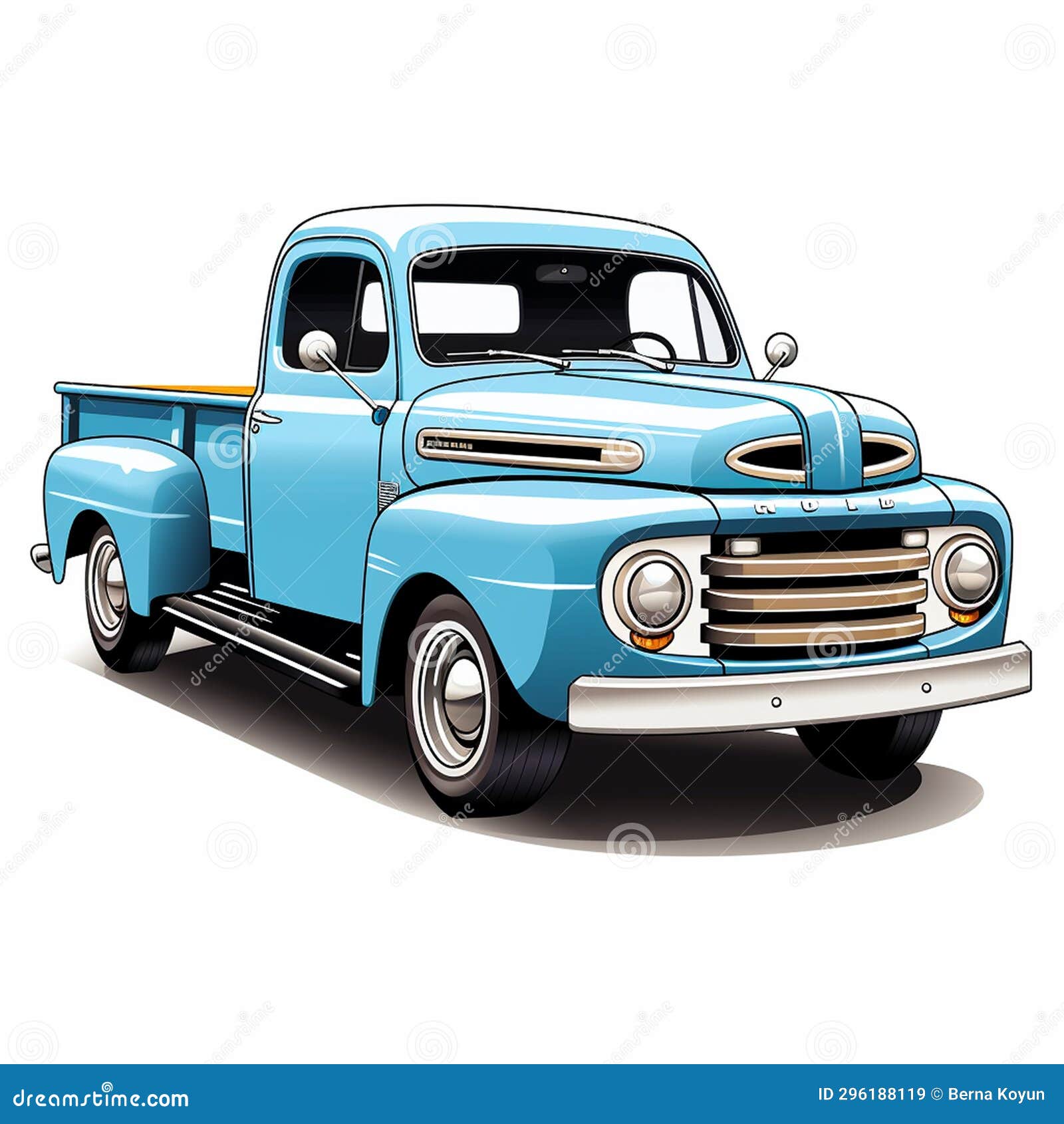 Pickup Truck Elegance Enduring Beauty Stock Illustration - Illustration of f250, dealership ...