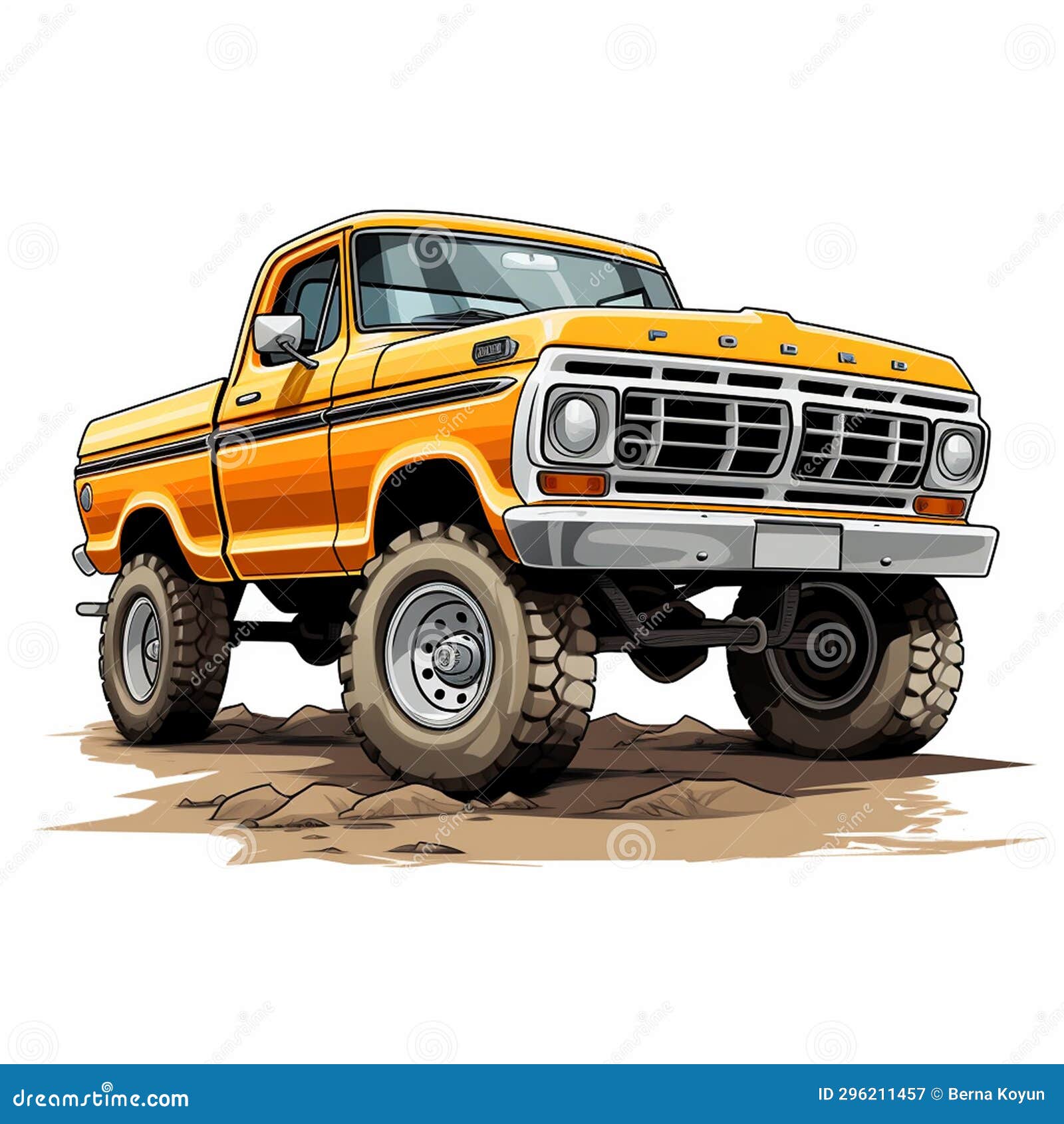 Pickup Truck Poster a Bold and EyeCatching Design Stock Illustration ...