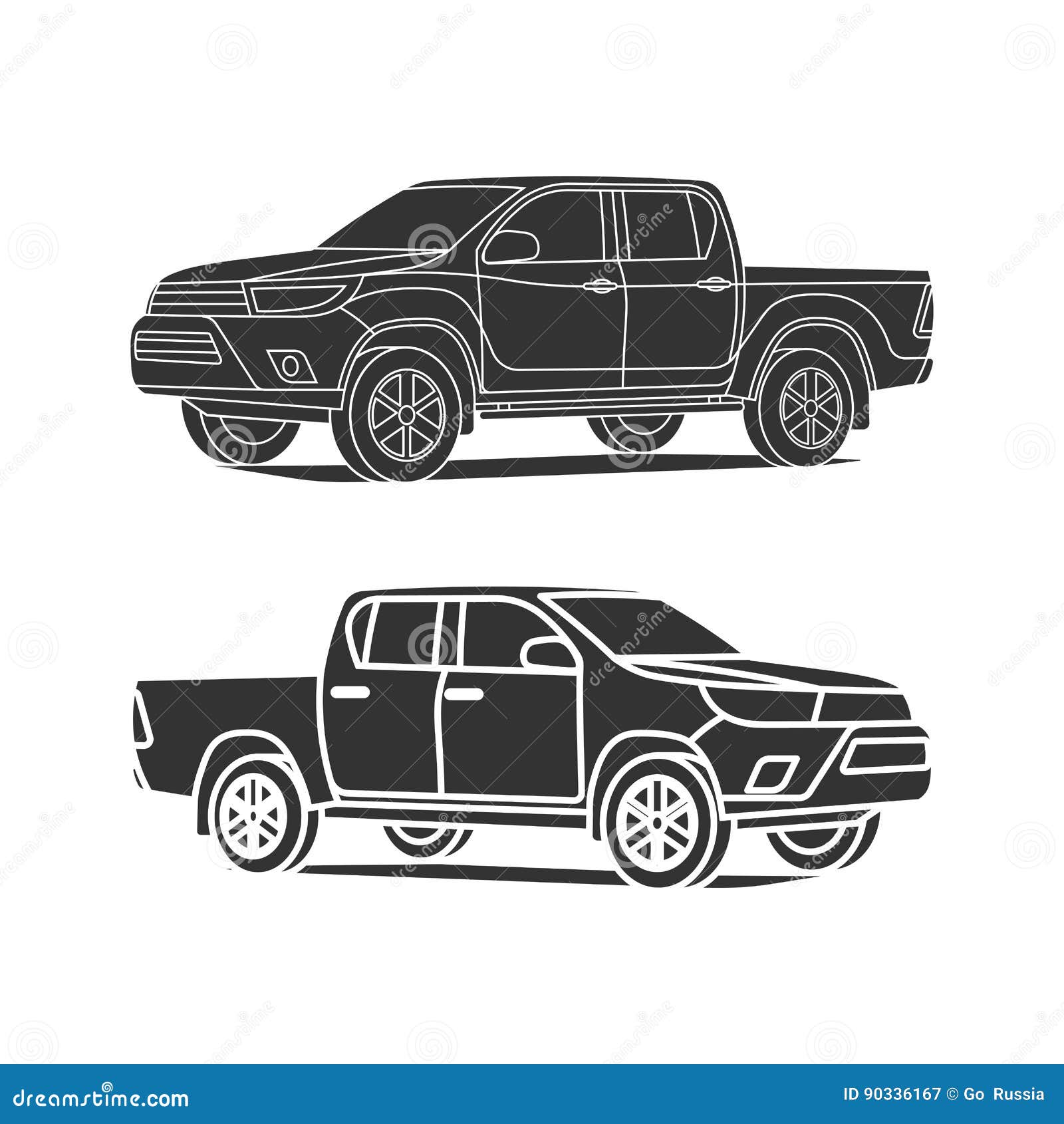 Pick Up Truck Outline