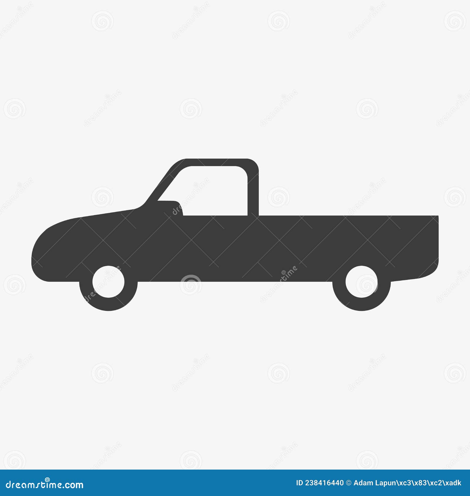 Pickup Truck Vector Icon on White Background. Stock Vector ...