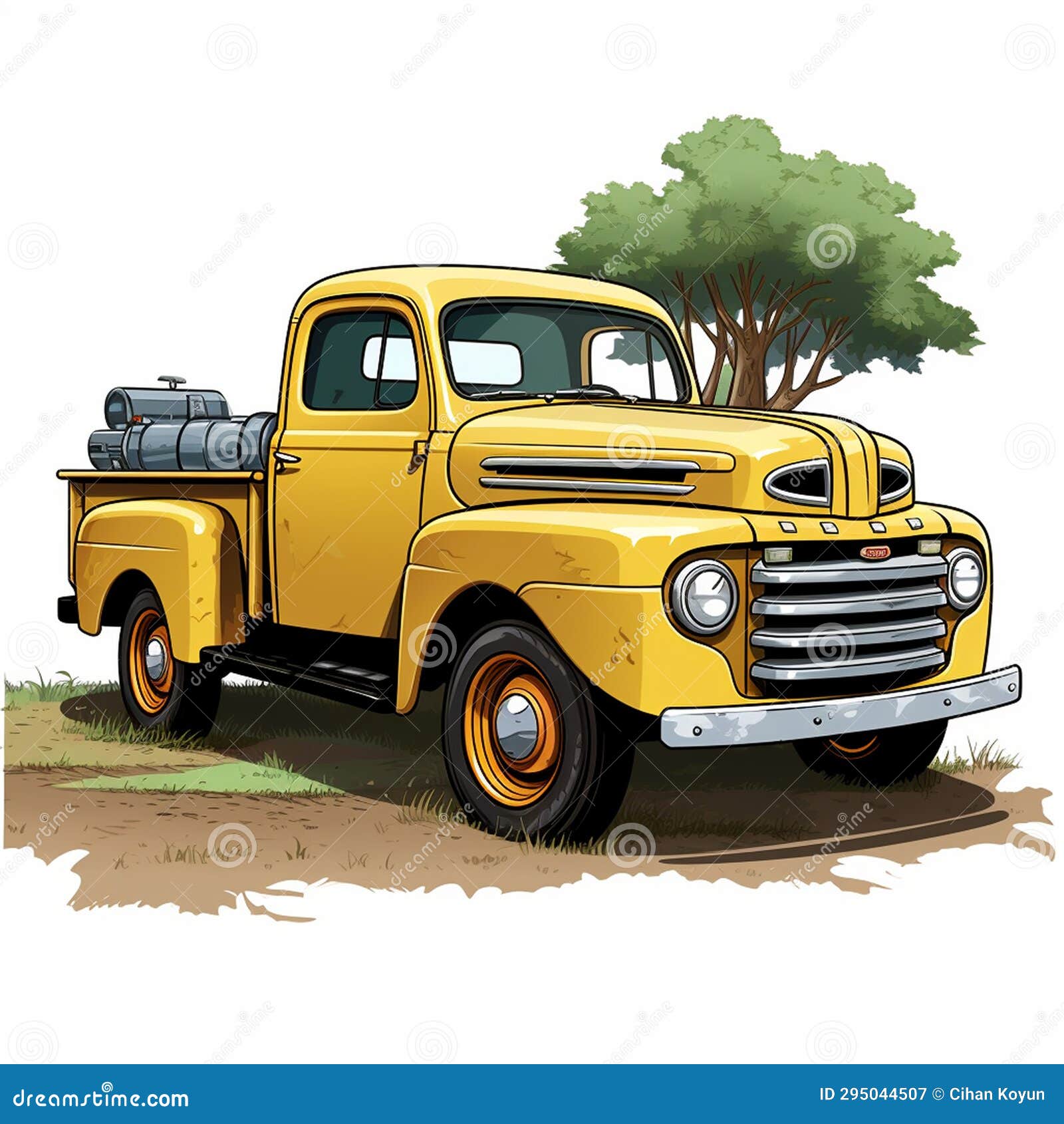 Pickup Truck Wallpaper with High Resolution Stock Illustration ...