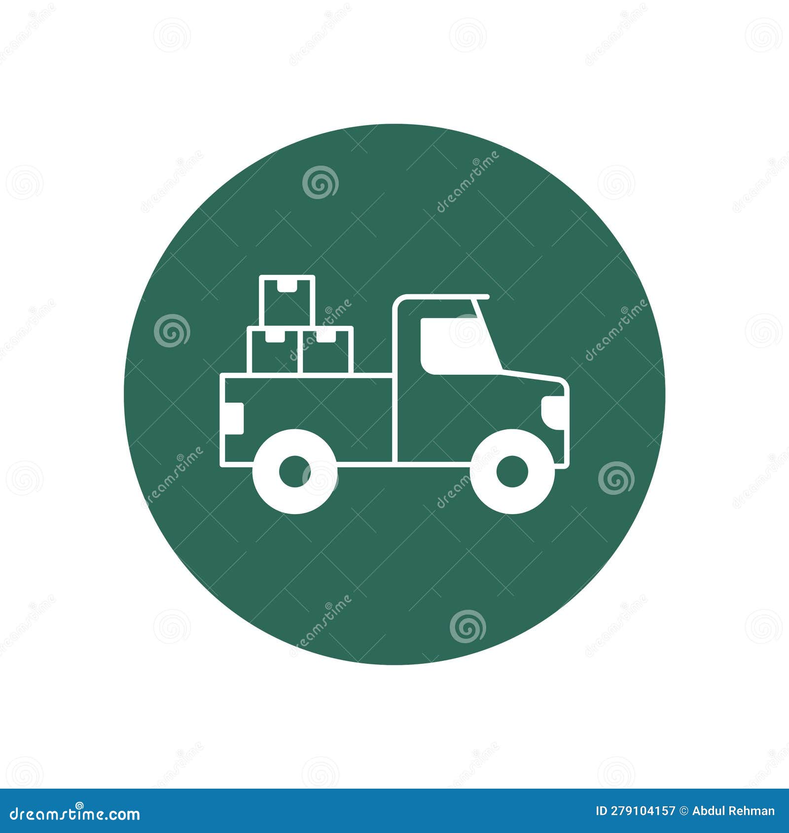 Pickup Van Vector Icon with Background Trendy Colors Stock Vector ...