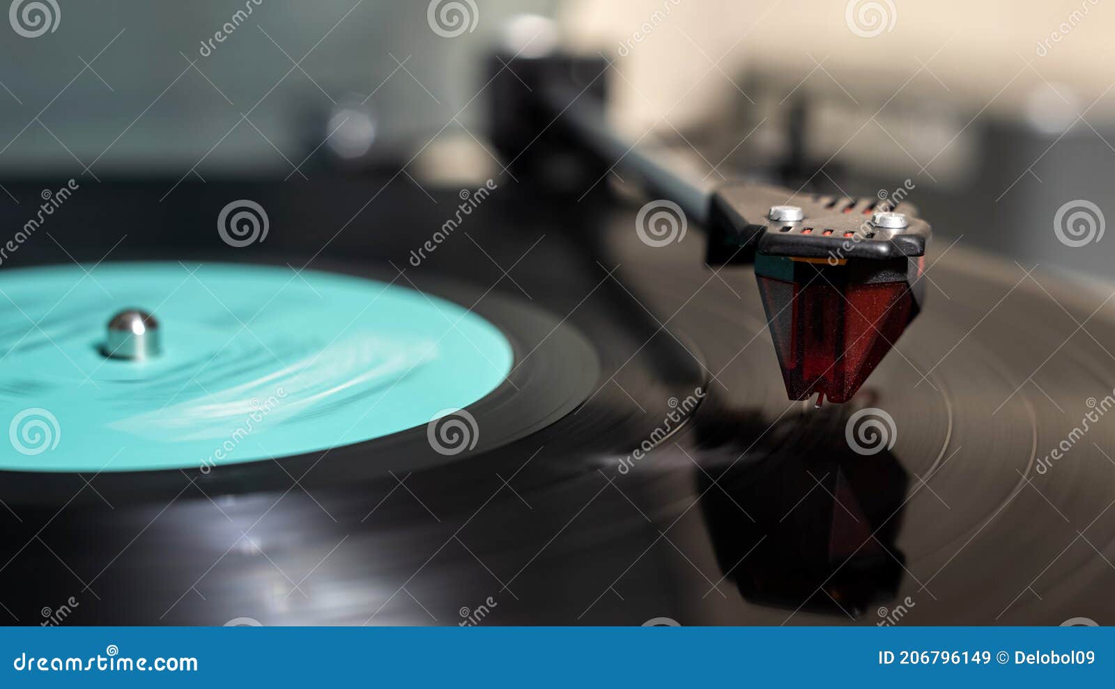 The Pickup of the Vinyl Disc Player, Close Up. Stock Image - Image of ...