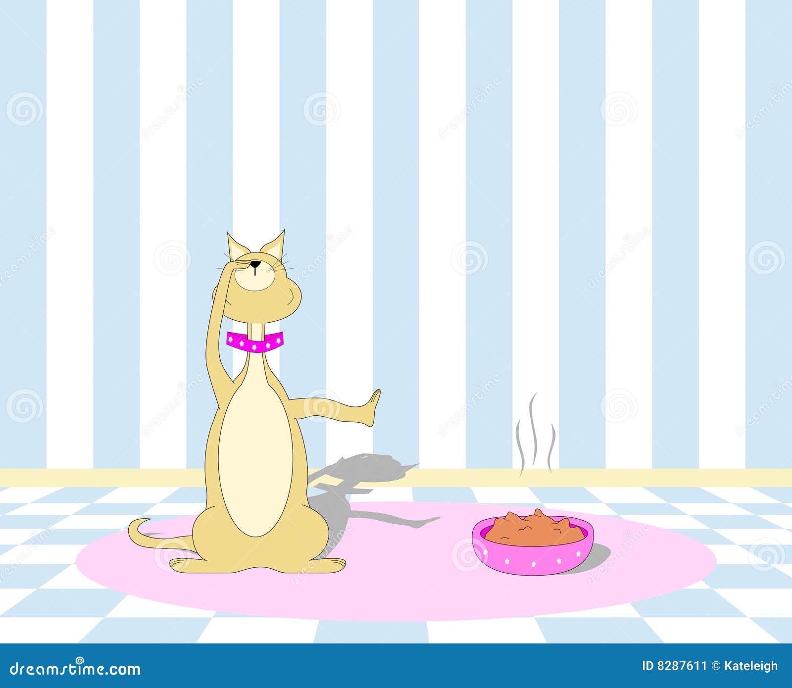 Picky Cat Holding it S Nose Stock Vector - Illustration of turning ...