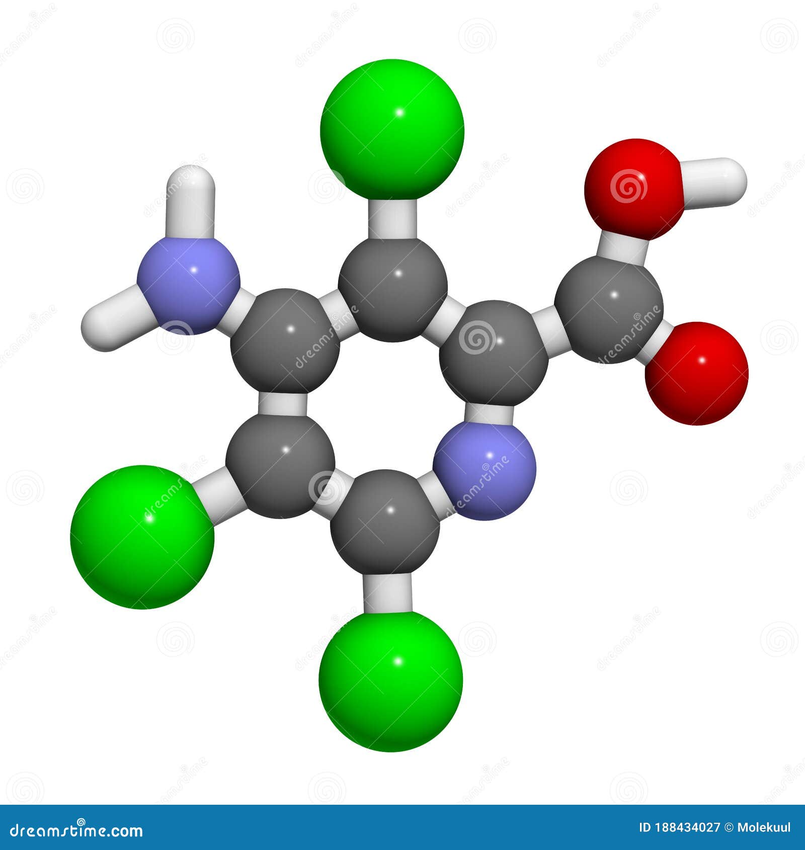 Picloram, Molecular Structures, Herbicide, 3d Model, Structural ...