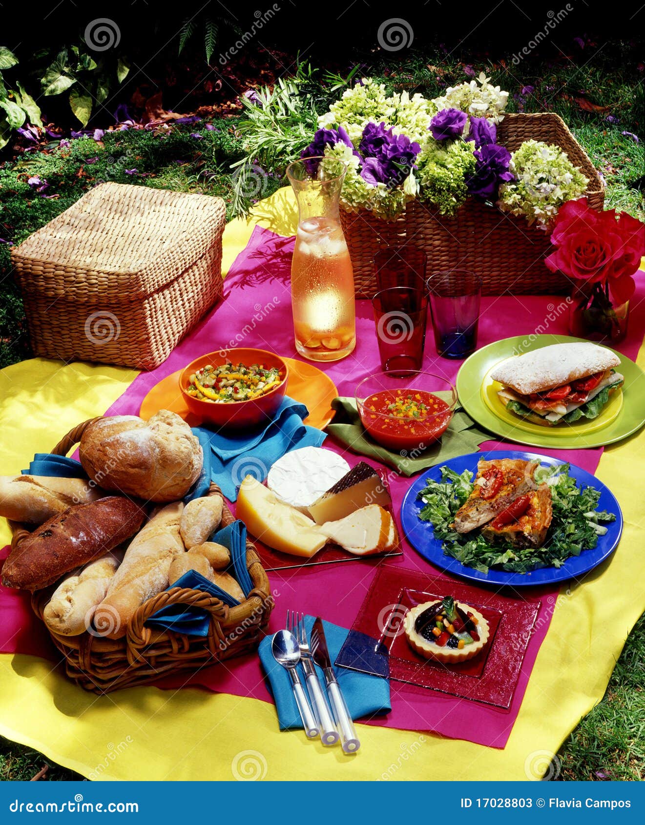 Picnic stock image. Image of glass, wine, tablecloth - 17028803