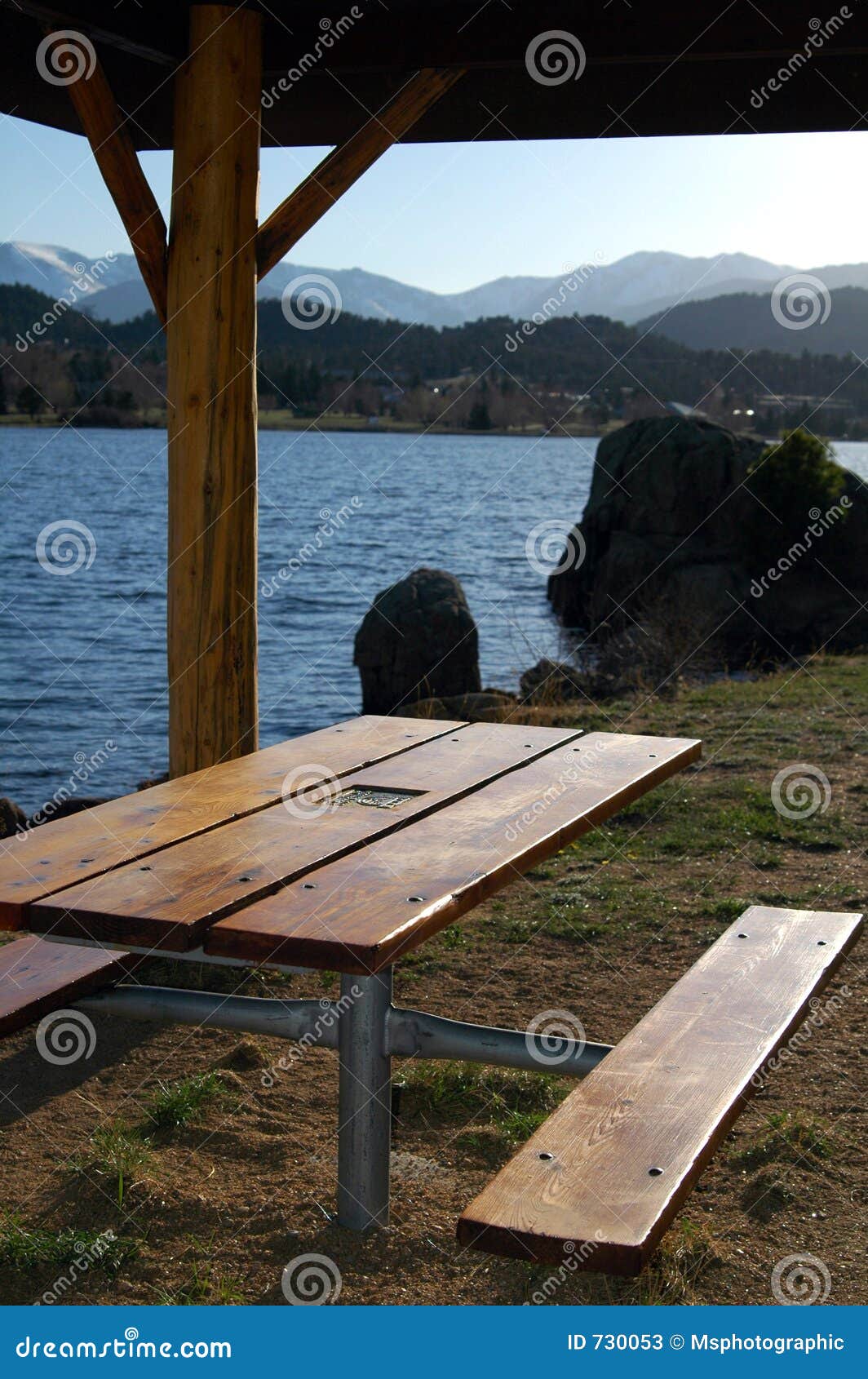 Picnic Area stock image. Image of water, pond, reservoir - 730053