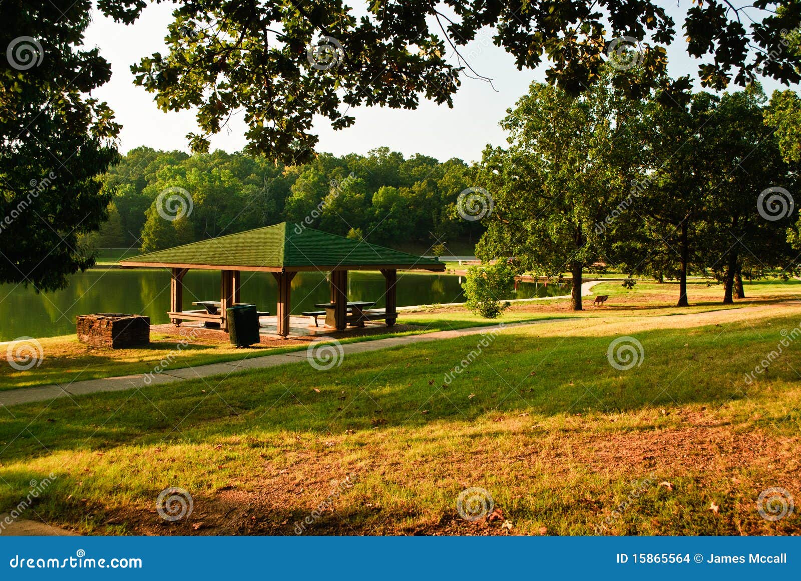 Picnic area in park stock photo. Image of public, horizontal - 15865564