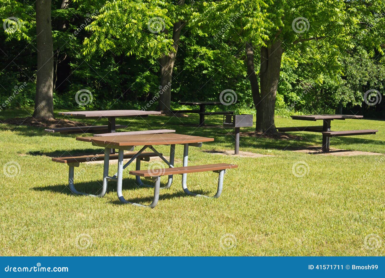 Picnic area stock image. Image of jenison, area, trees - 41571711
