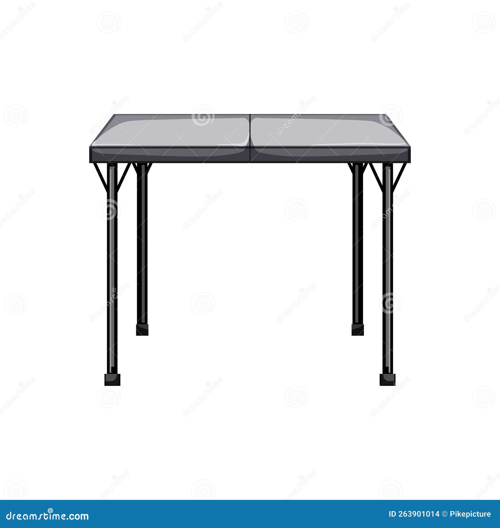 Picnic Folding Table Cartoon Vector Illustration Stock Vector ...