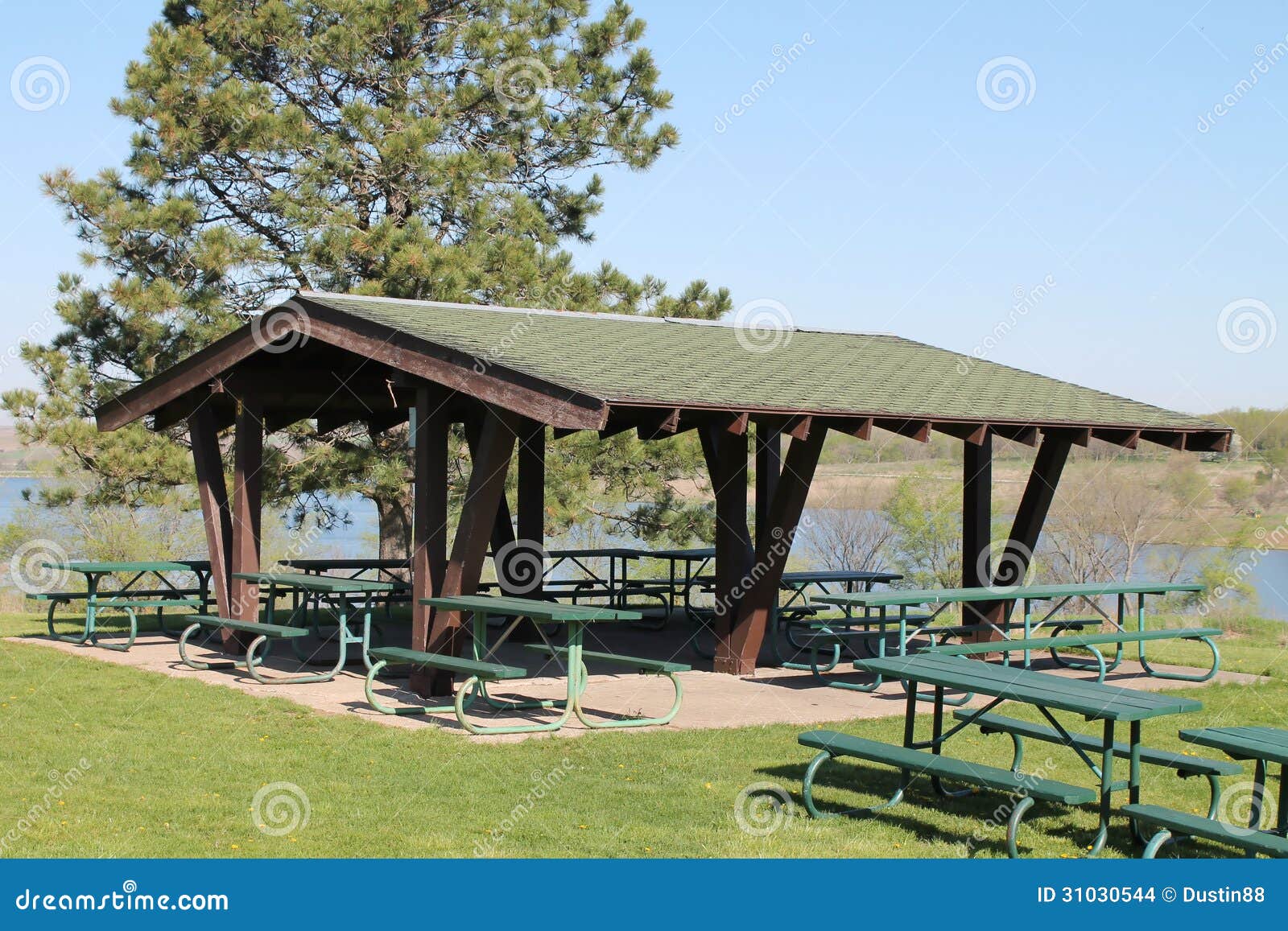 Picnic Shelter stock photo. Image of state, picnic, lake - 31030544