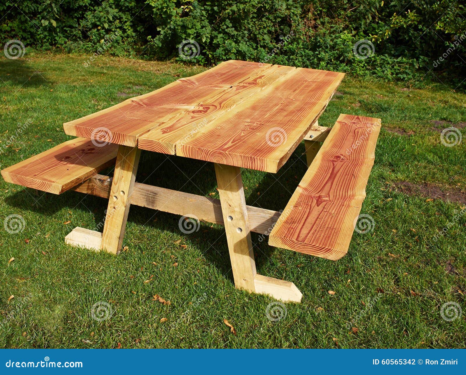 Picnic Table made of wood stock photo. Image of recreation - 60565342