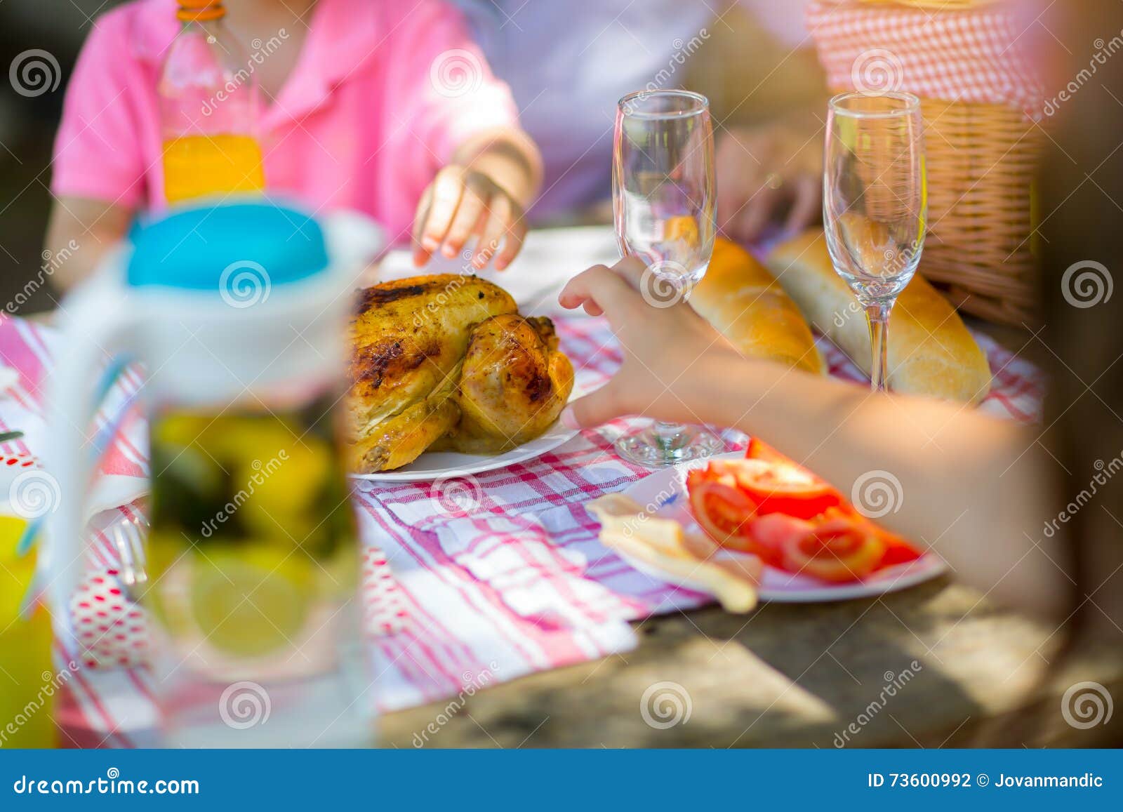 Picnic Table in the Nature, Stock Photo - Image of grilling, grass ...