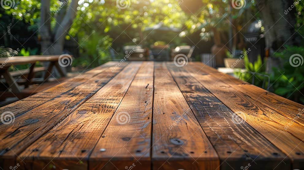 Empty Picnic Table at Professional Fourth of July Cookout - this Title ...