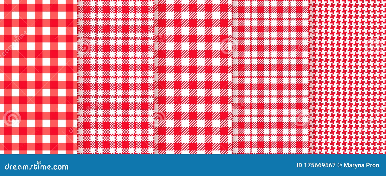 Picnic, Tablecloth Seamless Pattern. Vector Illustration. Red Plaid ...