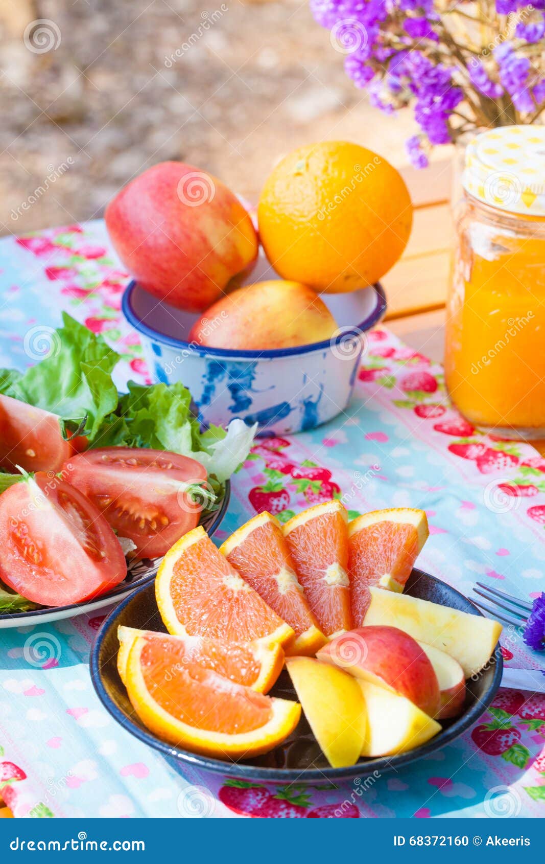 Picnic stock photo. Image of drink, cheese, fruit, grapefruit - 68372160