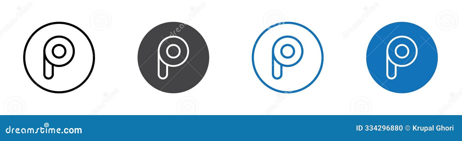 Picsart Icon Flat Editable Icon Mark Set Stock Vector - Illustration of ...