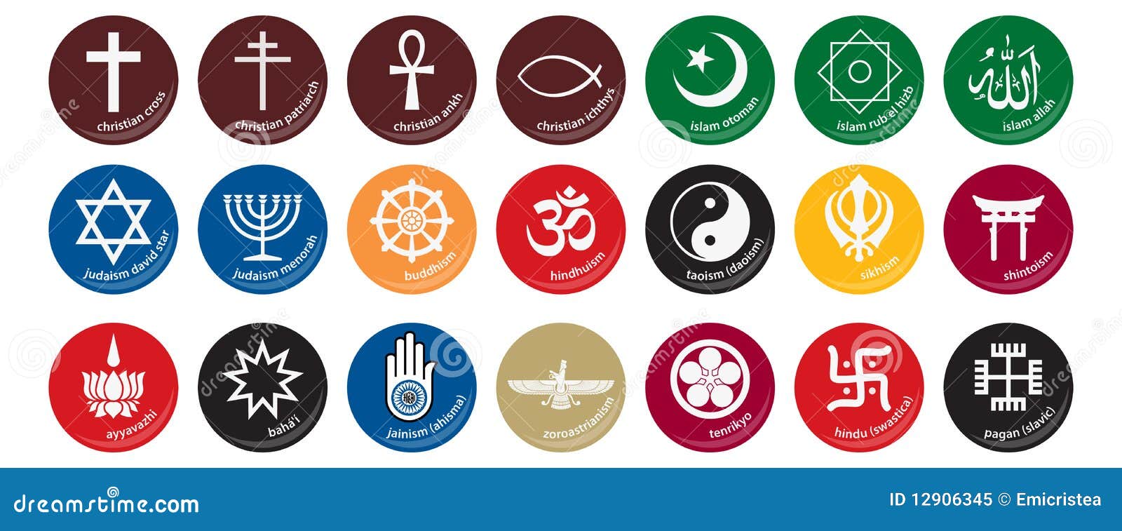 Pictogram 1 Van De Godsdienst Vector Illustratie - Illustration of ...